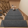 Stair Treads Dark Gray 30" X 8" (Oblong) 15 Count for Indoor Wooden ...