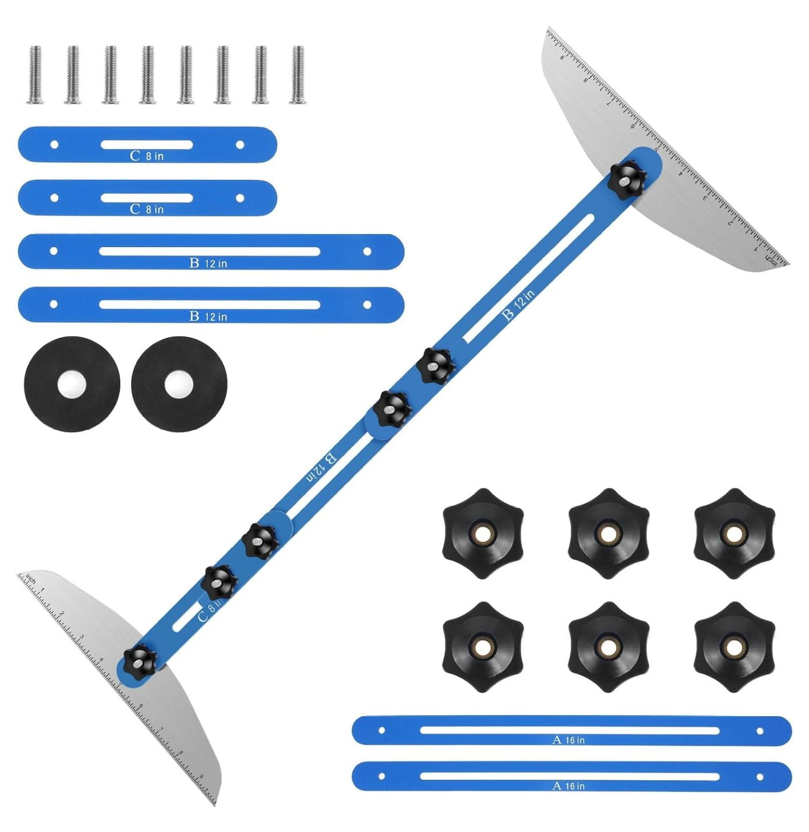 Stair Treads Gauge Template Tool Adjustable Measuring Stair Tool 11-60 ...