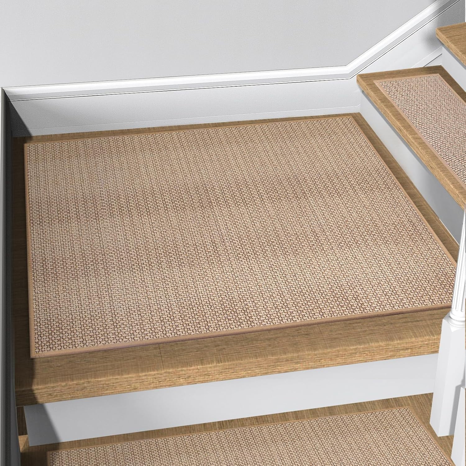 Stair Treads Matching-Mat for Wooden Steps, Non Slip Stair Landing Mat ...