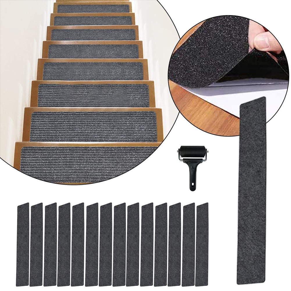 Stair Treads Mats Modern Set Of 15 4*24In Large Felt Self-Adhesive ...