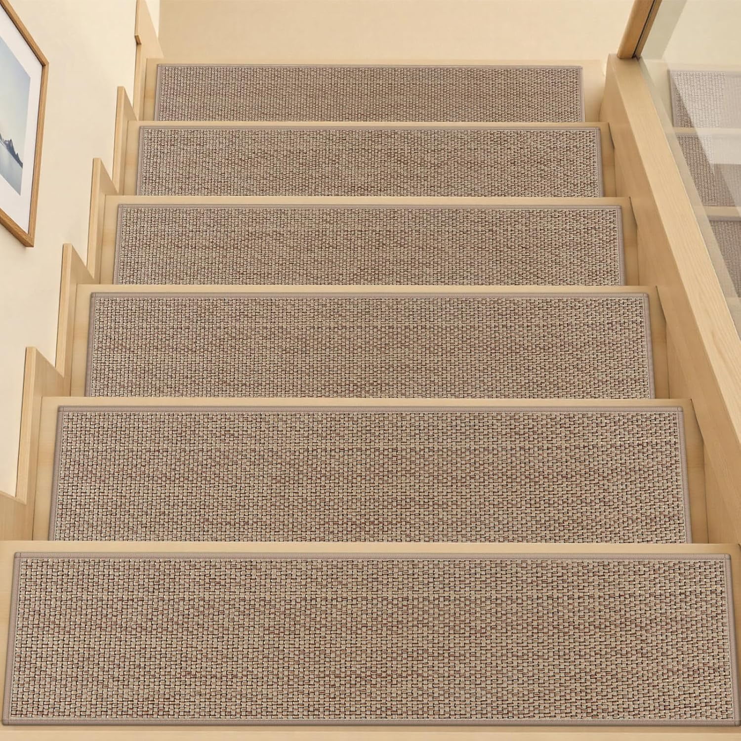 Stair Treads Non Slip, 15PCS 8"x30" Washable Carpet Stair Treads for ...