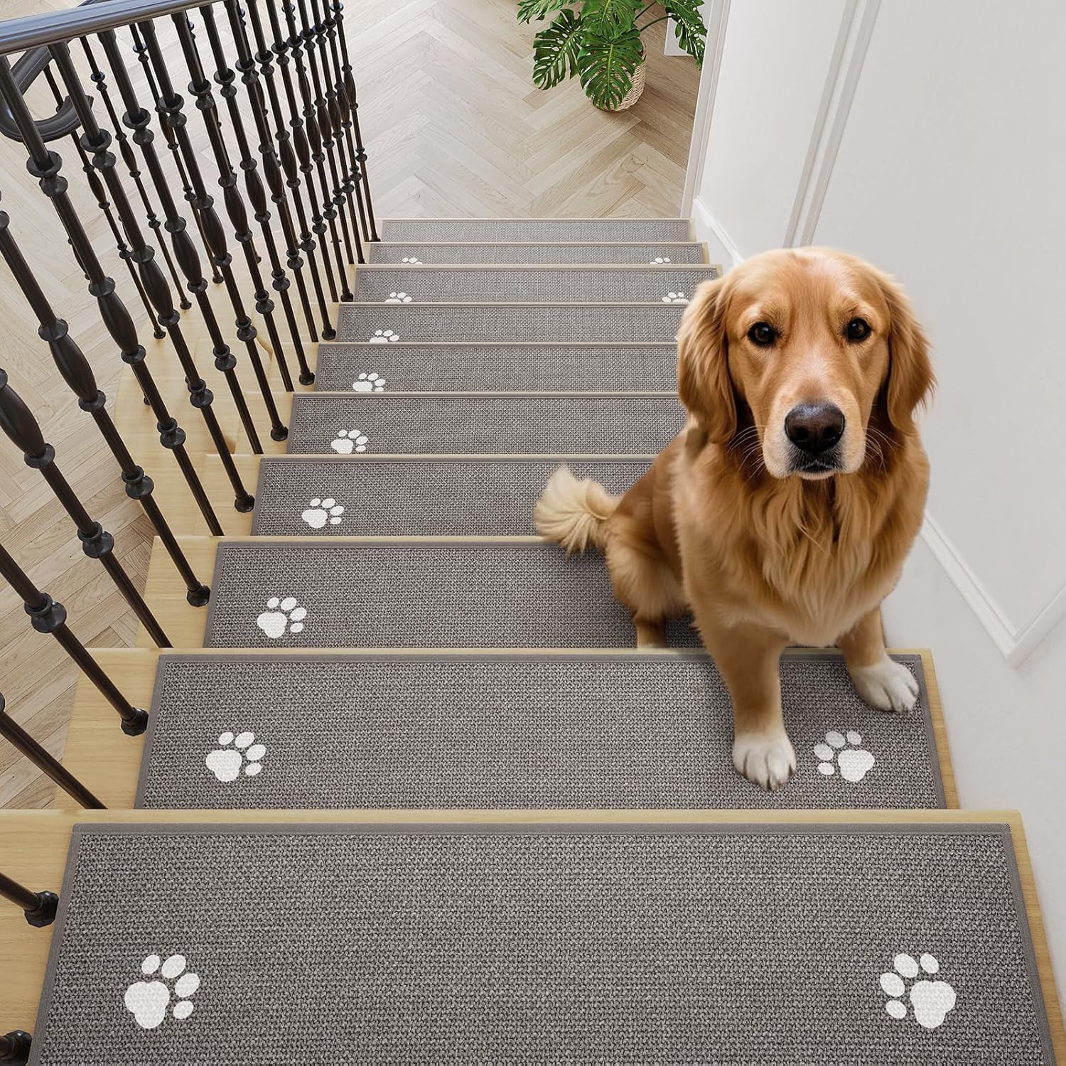 Stair Treads Non Slip Indoor 15PCS, Rubber Backing Stair Runner Rugs ...