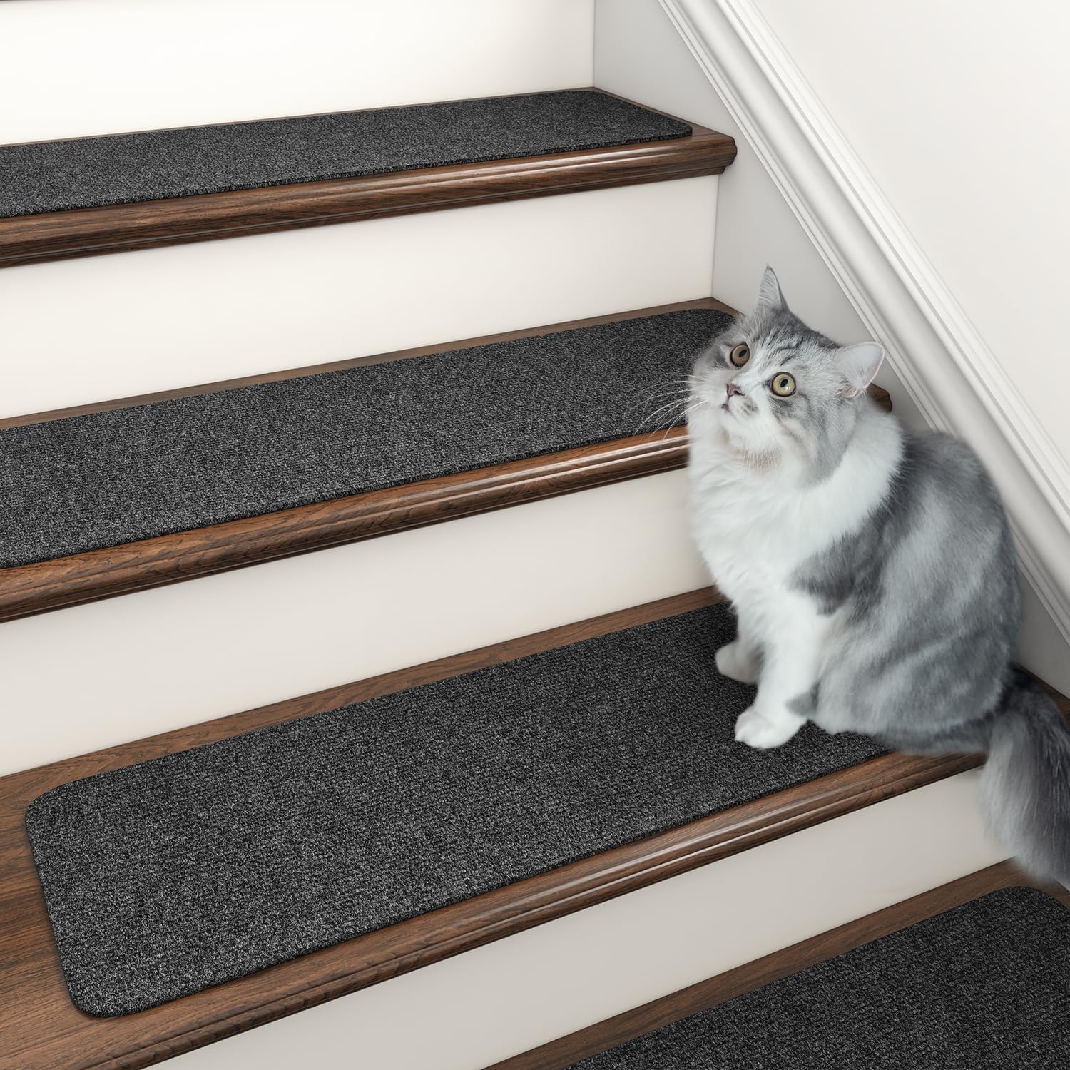 Stair-Treads Non Slip, Reusable Peel and Stick Stair Treads 30"X8 ...