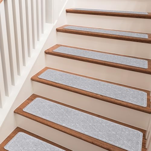 Stair Treads Non Slip for Wooden Steps Indoor, 15 Pack 9" X 28" Carpet ...