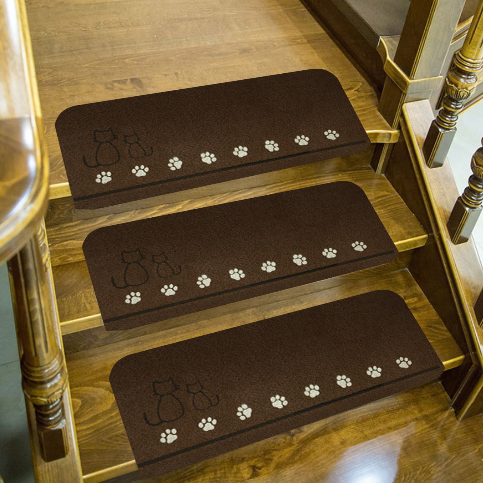 Stair Treads Non Slip for Wooden Steps Indoor, 21.65*8.7*1.8in Carpet ...