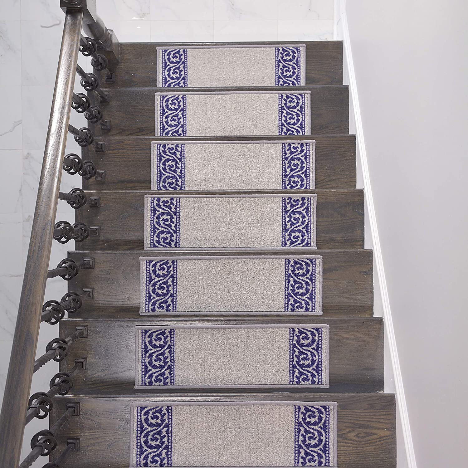 Stair Treads Skid Slip Resistant Backing Indoor Carpet Stair Treads ...