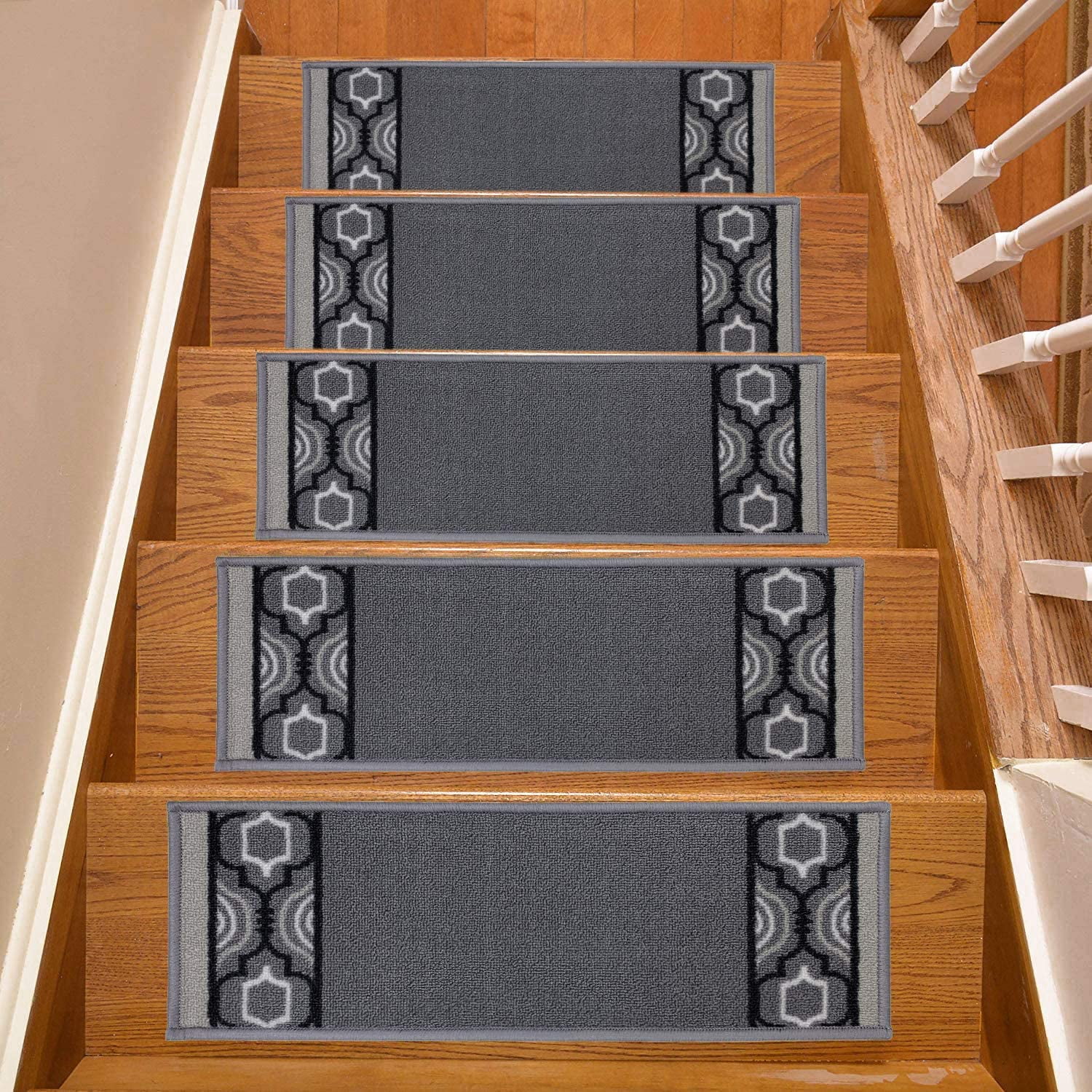 Stair Treads Skid Slip Resistant Backing Indoor Carpet Stair Treads ...