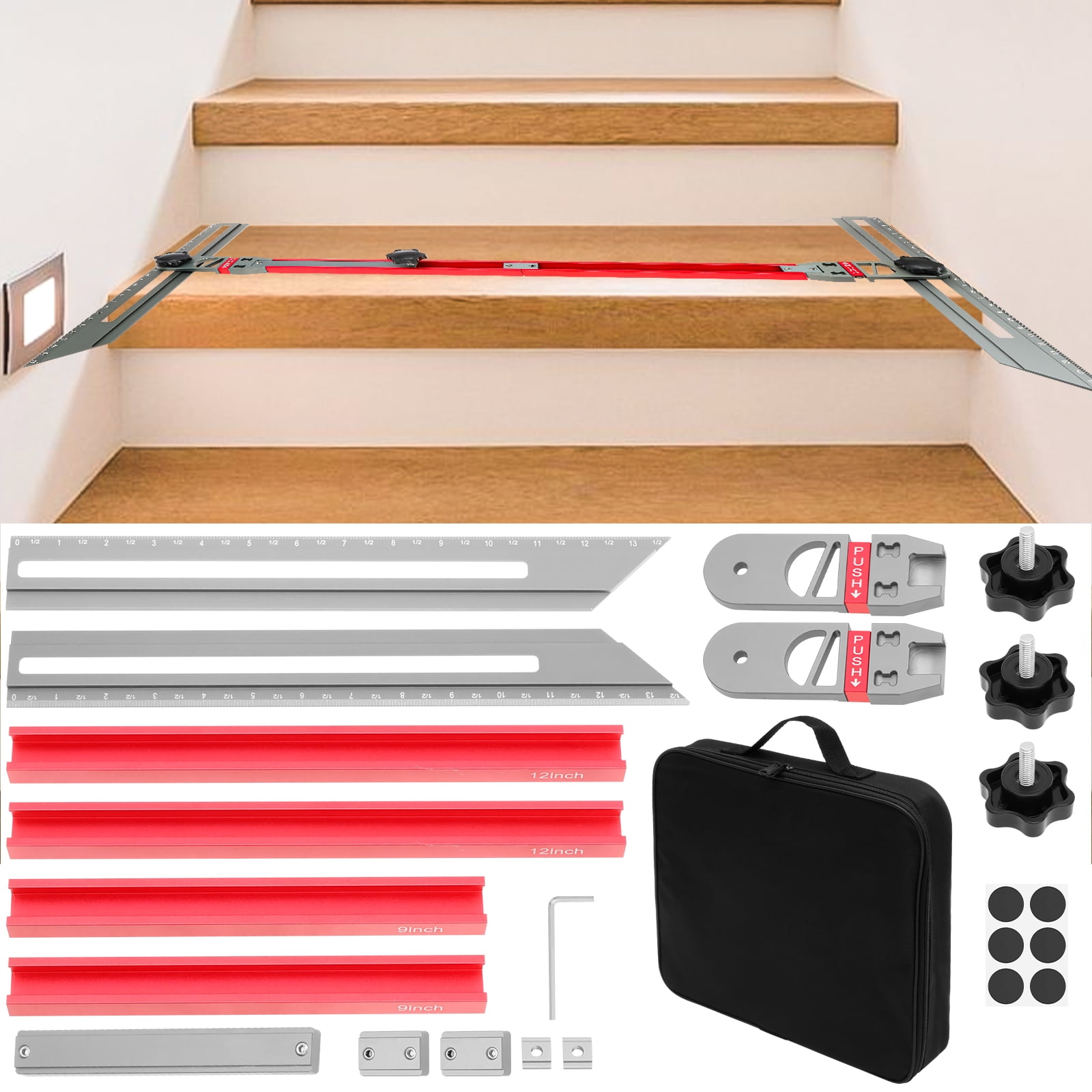 Stair Treads Template Tool Adjustable Stair Gauge Measuring Tool ...
