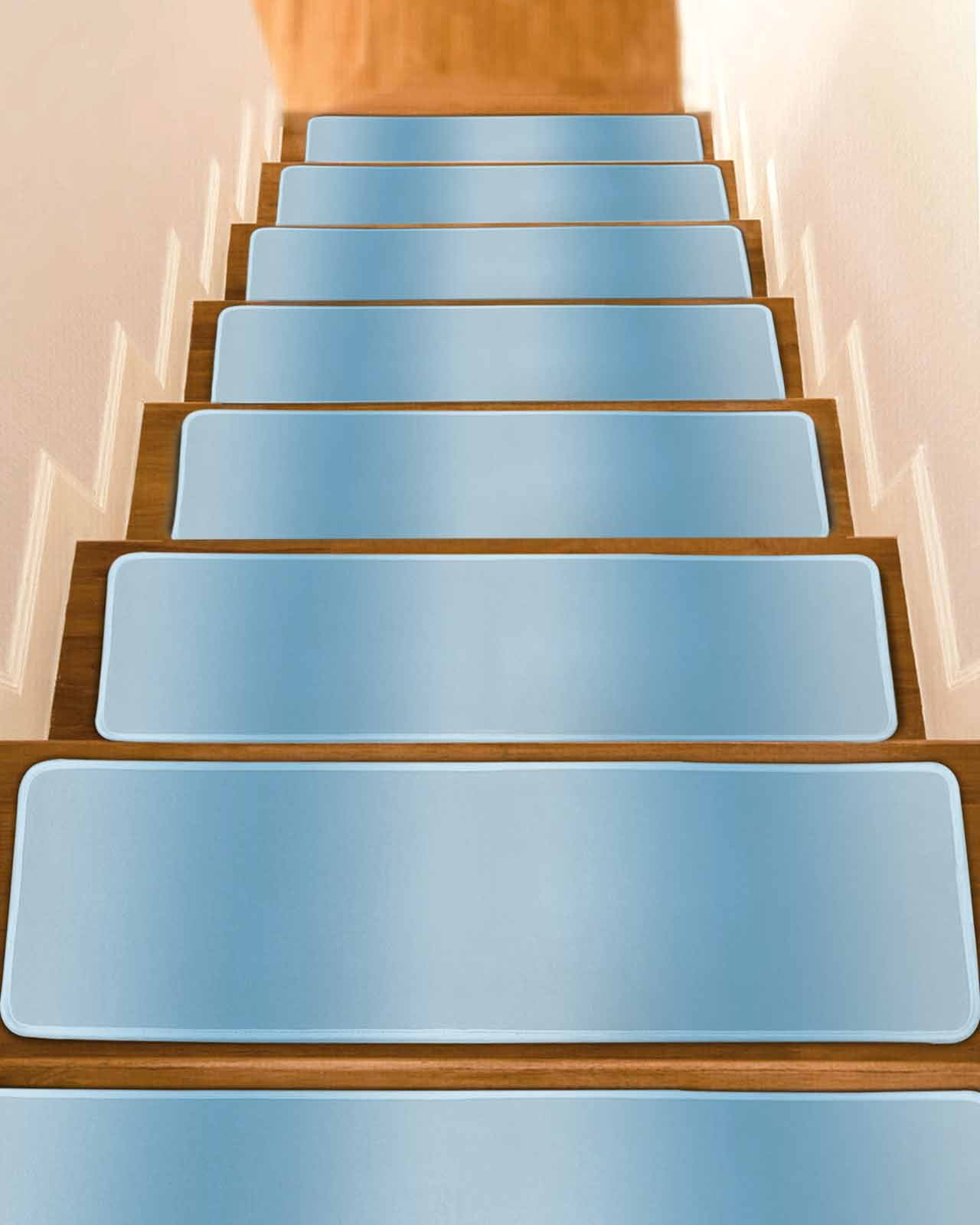 Stair Treads for Wooden Steps, Blue Ombre Peel and Stick Stair Treads ...