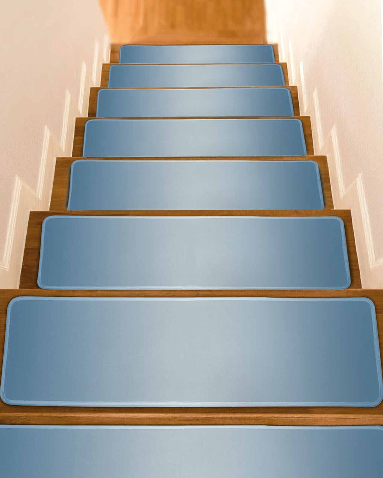 Stair Treads for Wooden Steps, Blue Ombre Peel and Stick Stair Treads ...