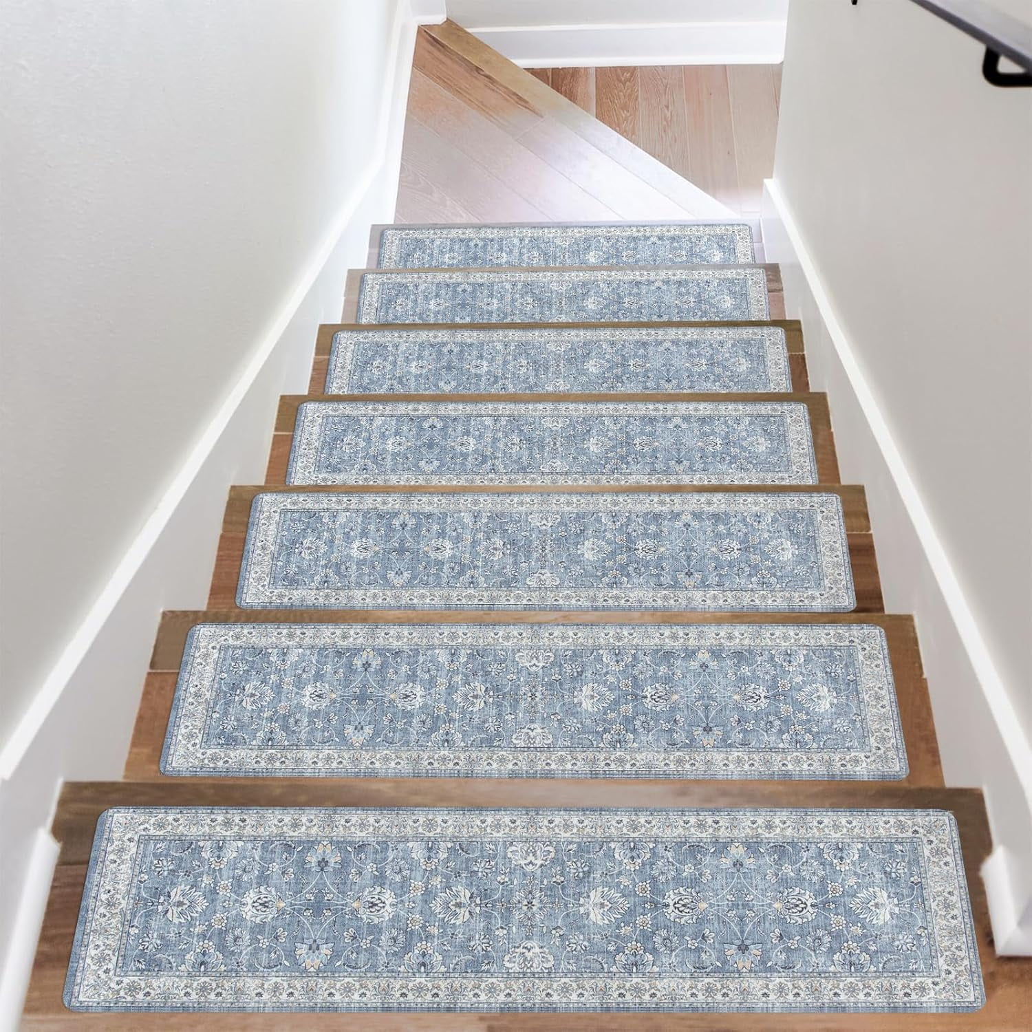 Stair Treads for Wooden Steps Indoor Washable Stair Carpet Non-Slip ...