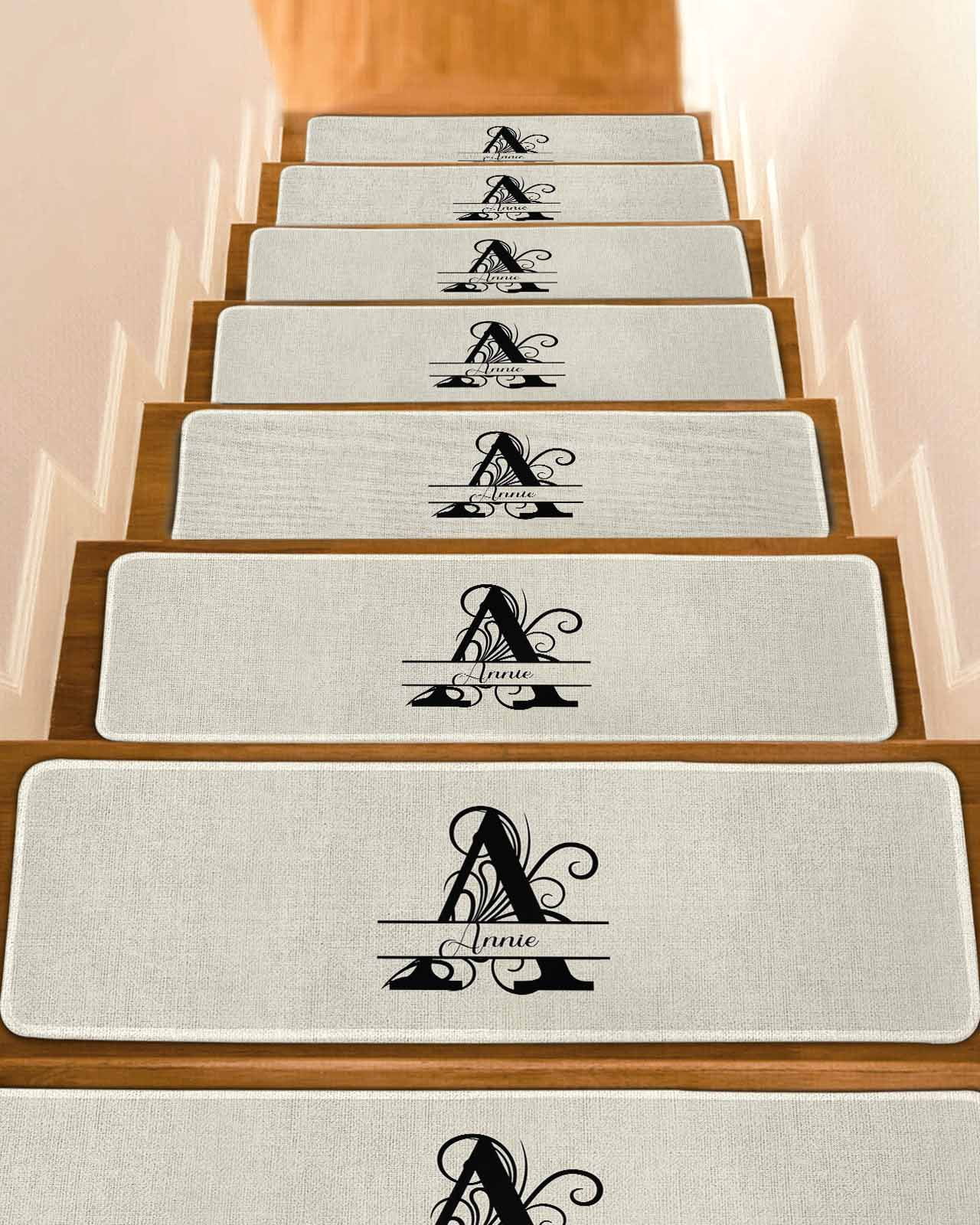 Stair Treads for Wooden Steps, Letter A Peel and Stick Stair Treads ...
