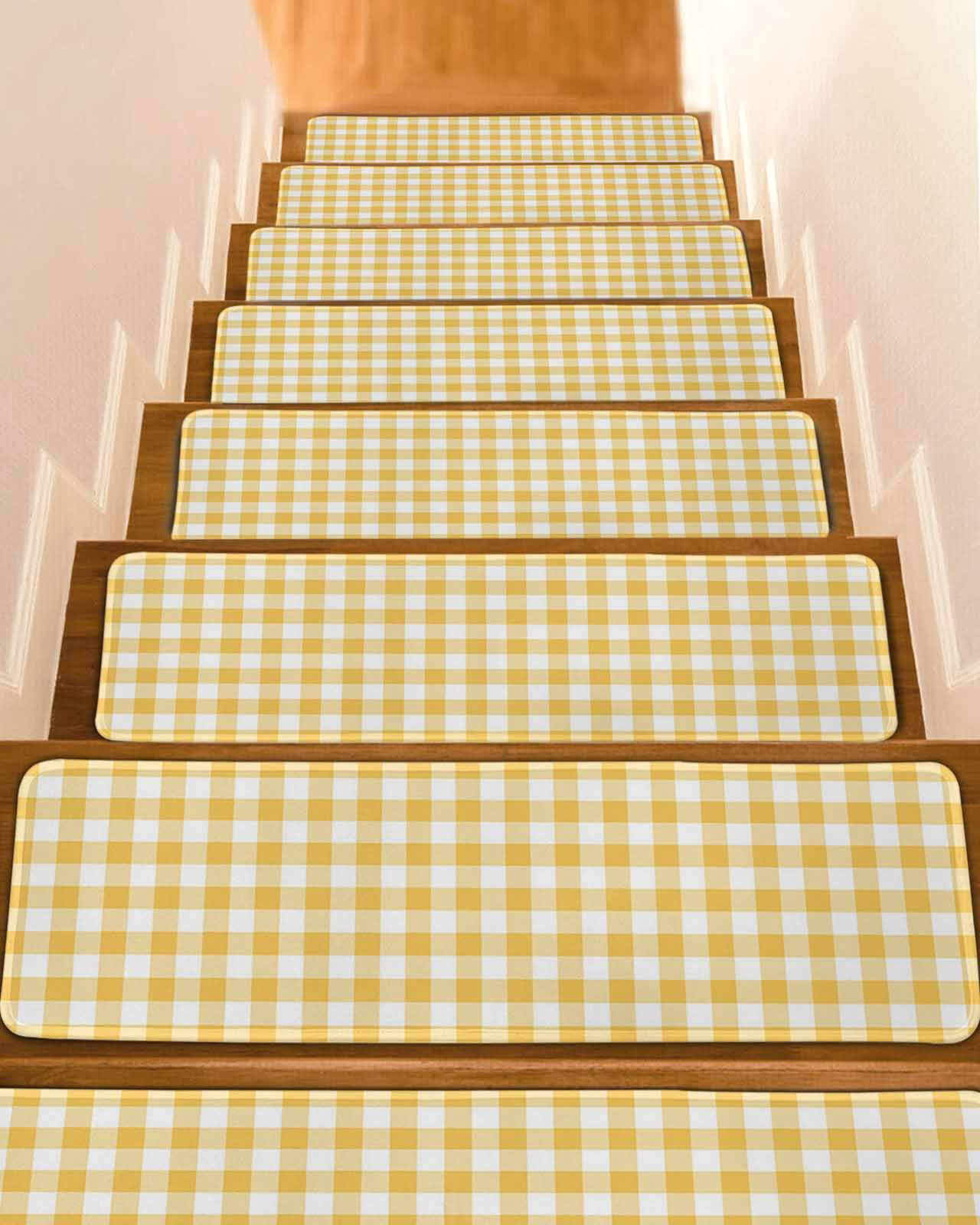 Stair Treads for Wooden Steps Indoor Runner Rug Carpet, 10 Pieces Peel ...