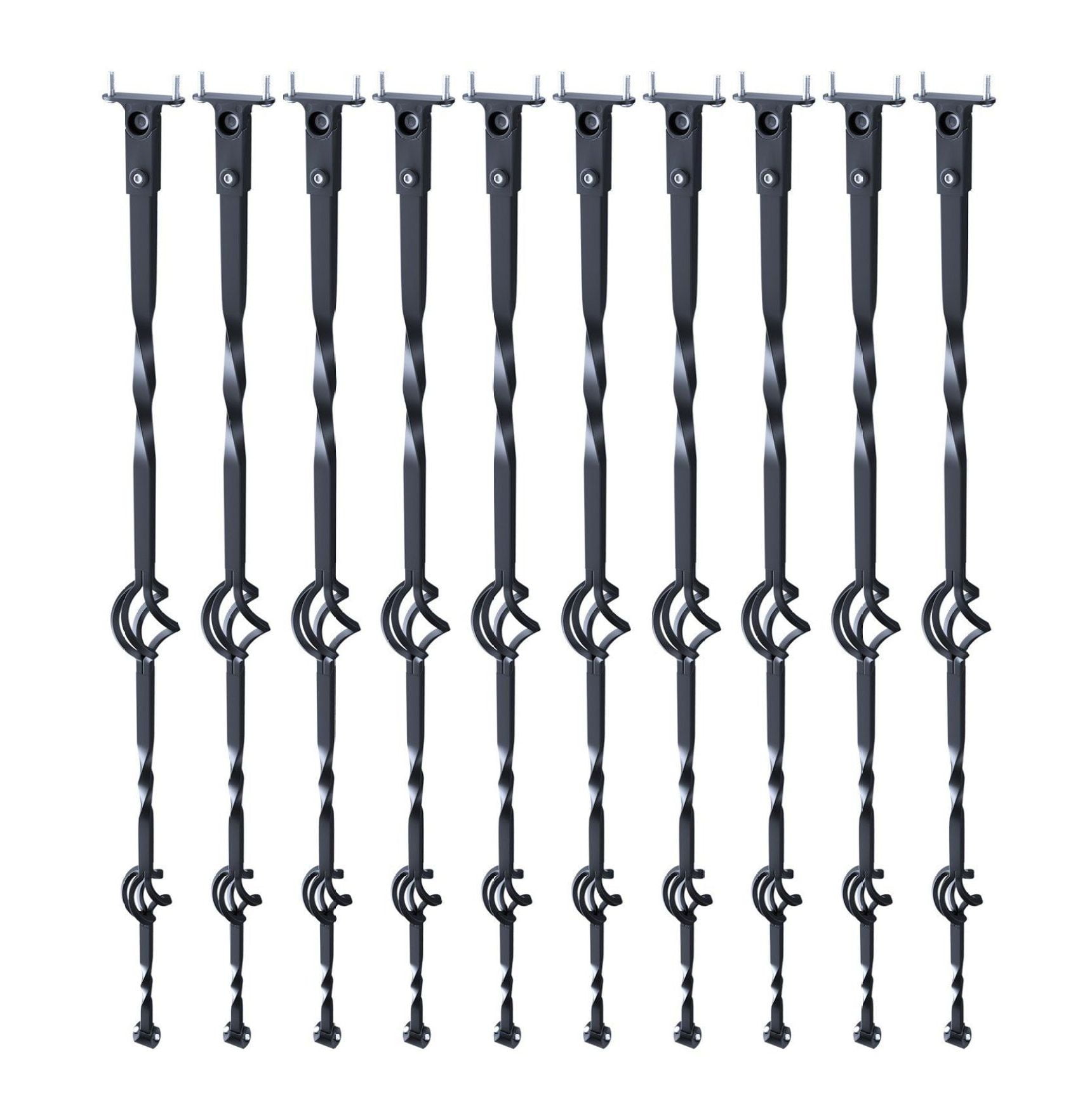 Staircase Balusters 44'', 10 Pack Metal Banister Spindles, Galvanized ...