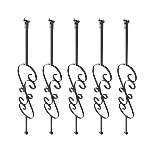 Metal Stair Balusters 44'', 5 Pack - Galvanized Steel Deck Spindles, S ...