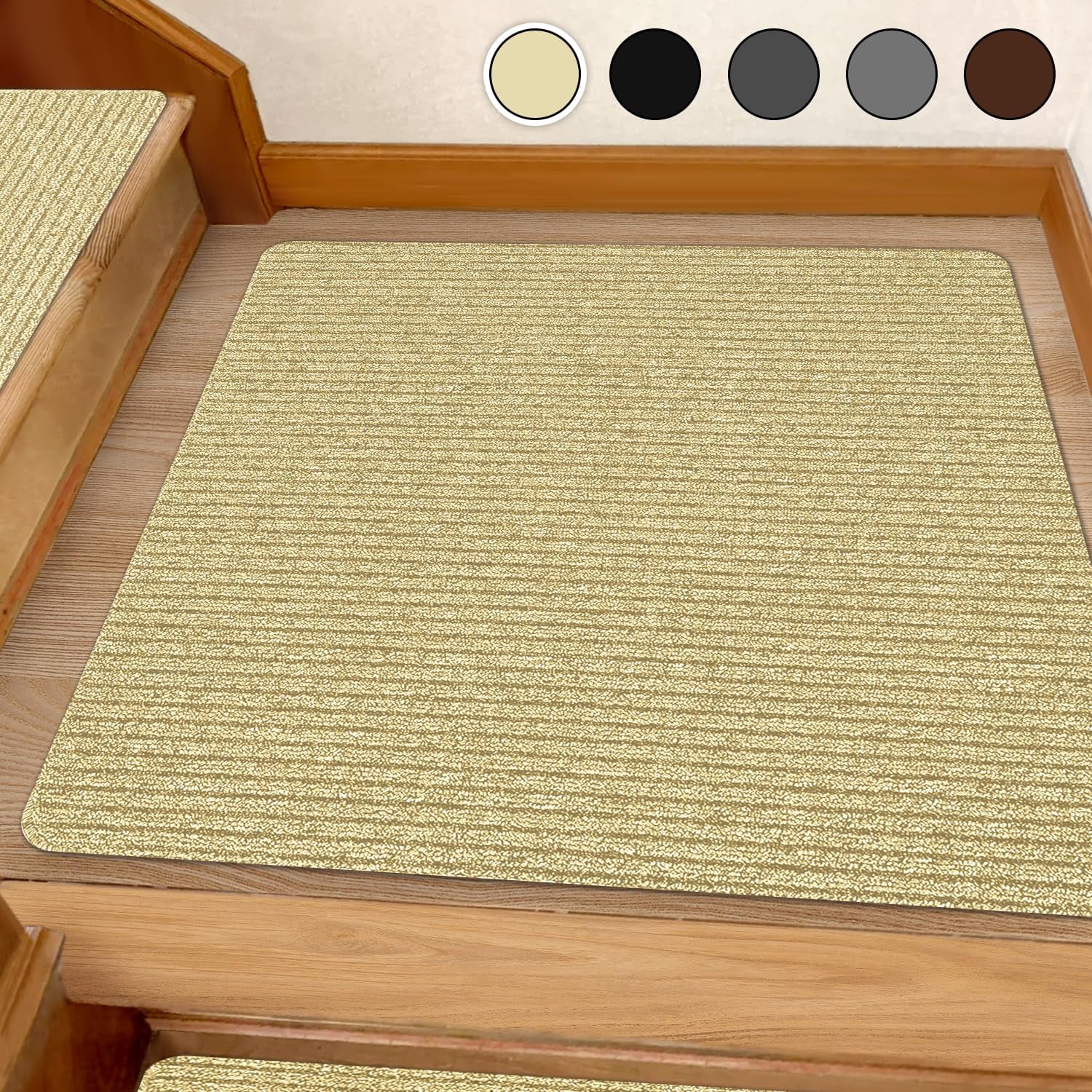 Staircase Floor Step Treads Beige 1 Piece (31" x 31") Indoor Outdoor ...