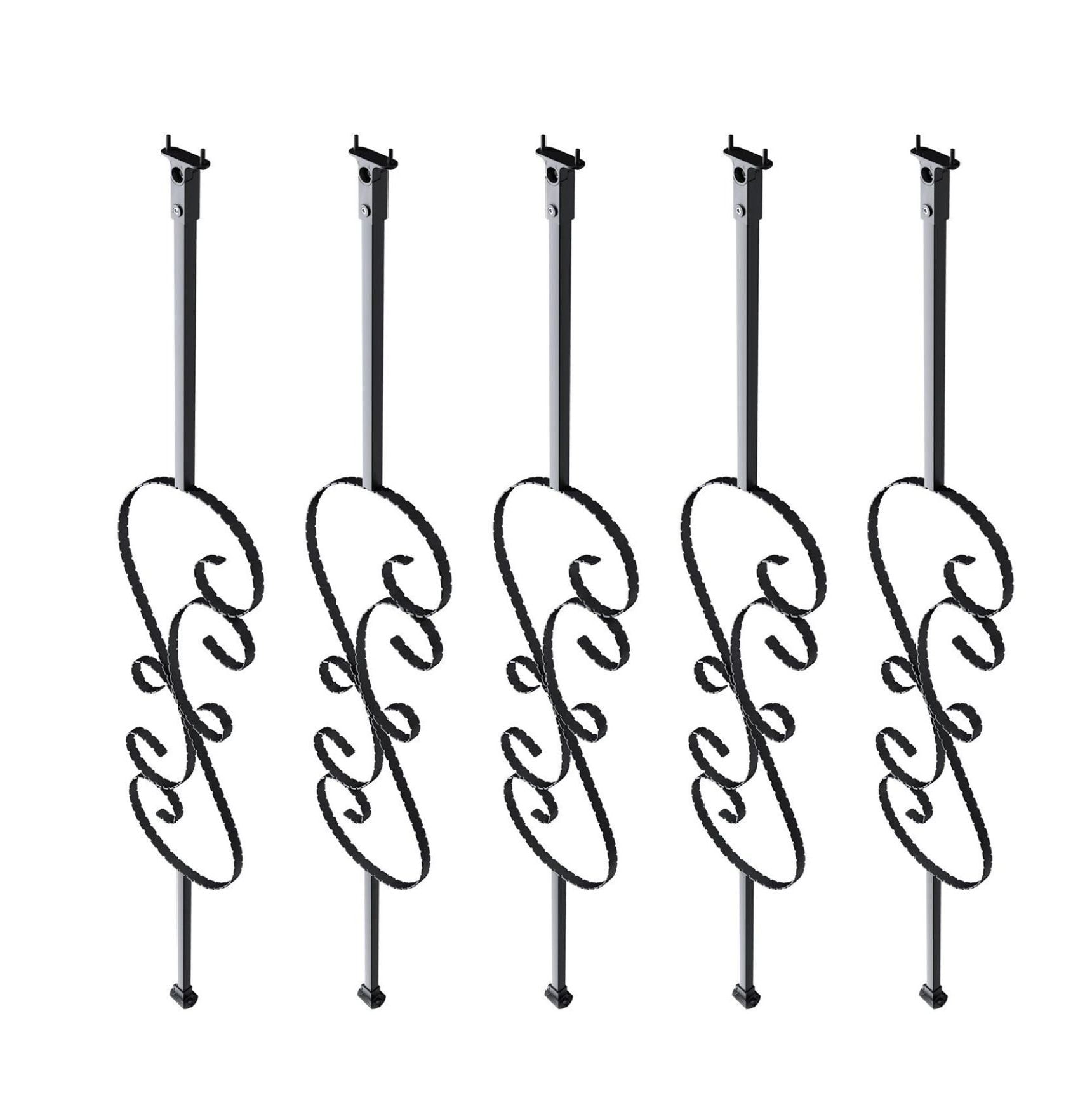 Staircase Metal Balusters, 44'' x 1/2" Galvanized Steel Decorative ...