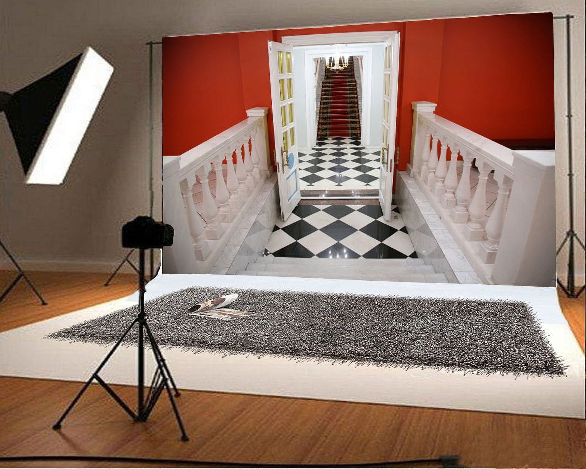 Stairway Backdrop 7x5ft Photography Background Interior Door Wall ...
