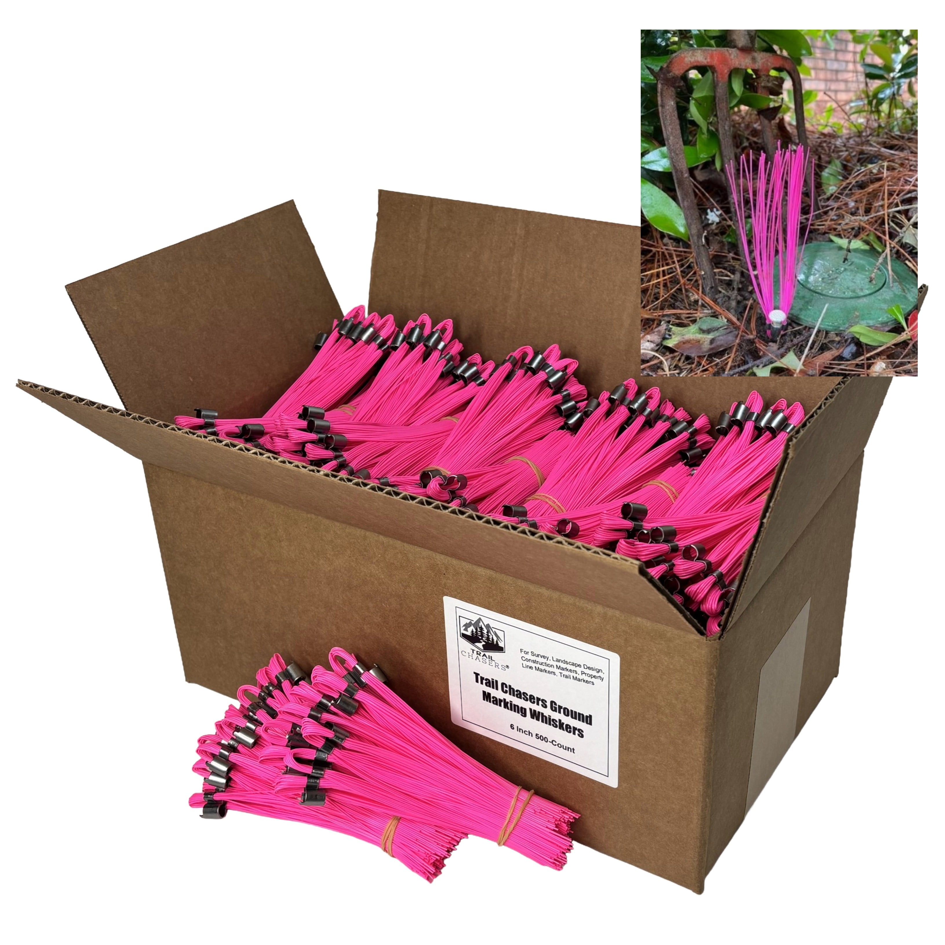 Trail Chasers Pink Marking Whiskers, 6 Inch, 500-Count – Survey ...
