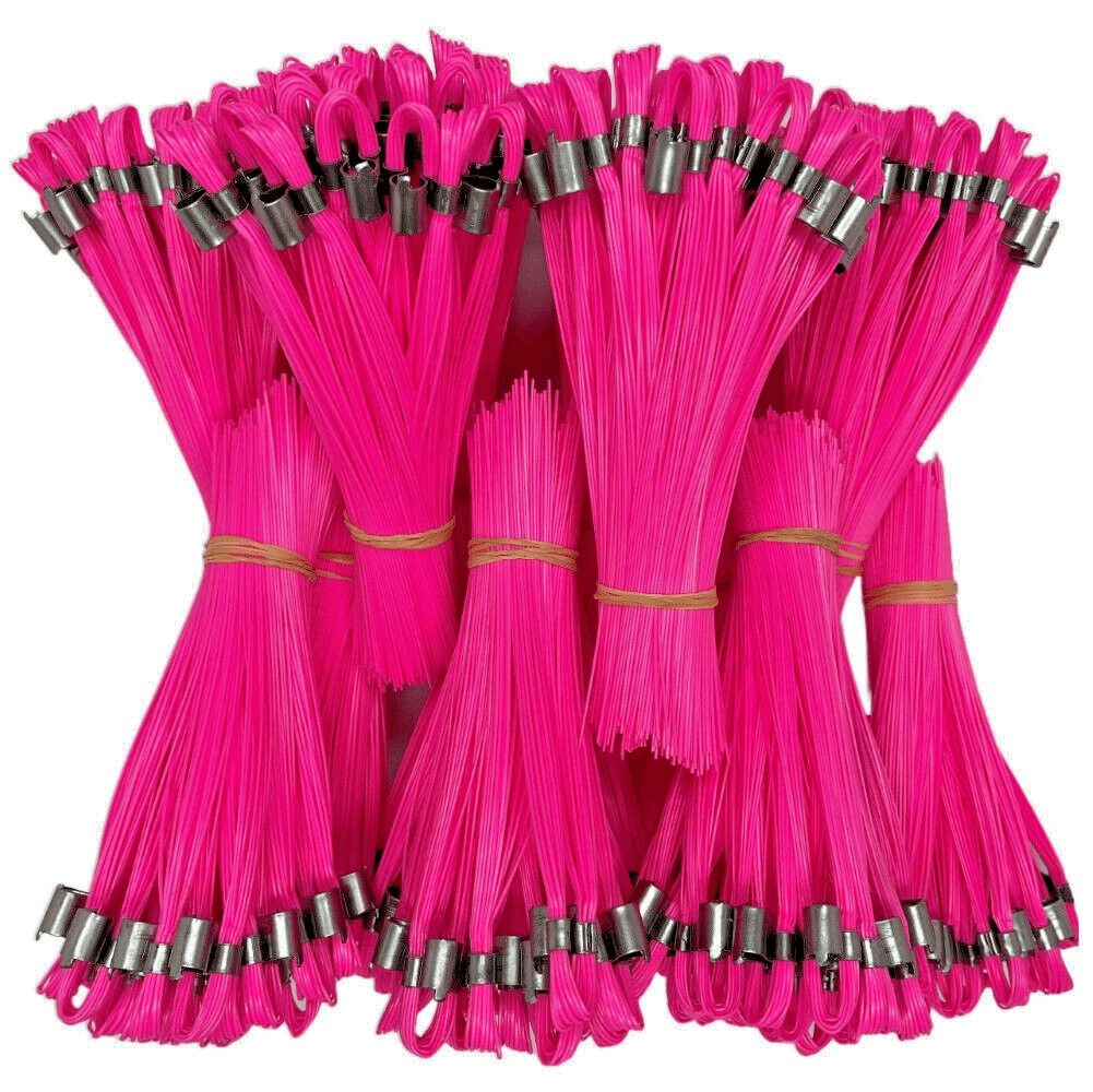 Stake Chaser Pink 6 Inch Marking Flags for Survey, Landscaping, Trails ...