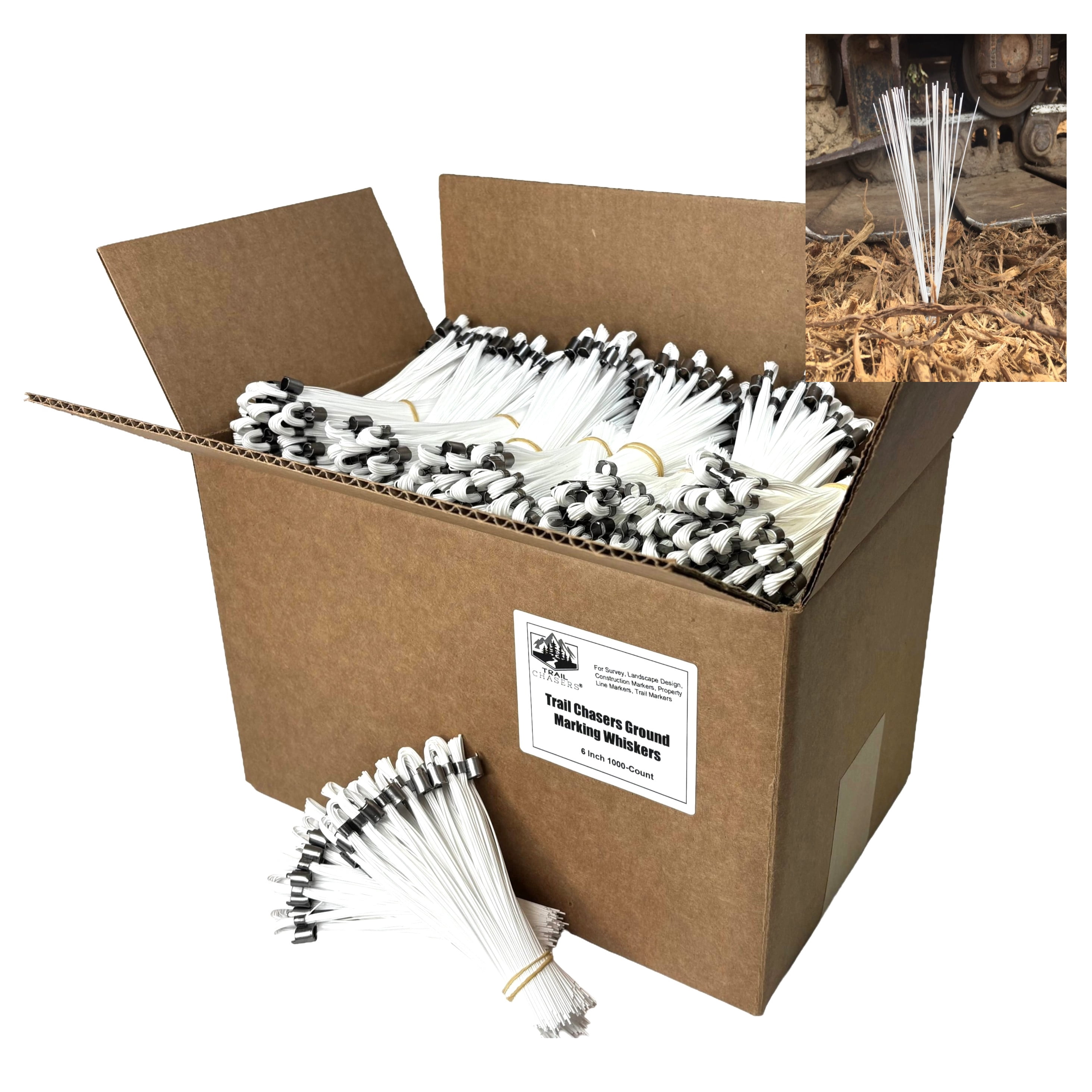 Trail Chasers White Construction Flags, 6 Inch, 1000-Count – Survey ...