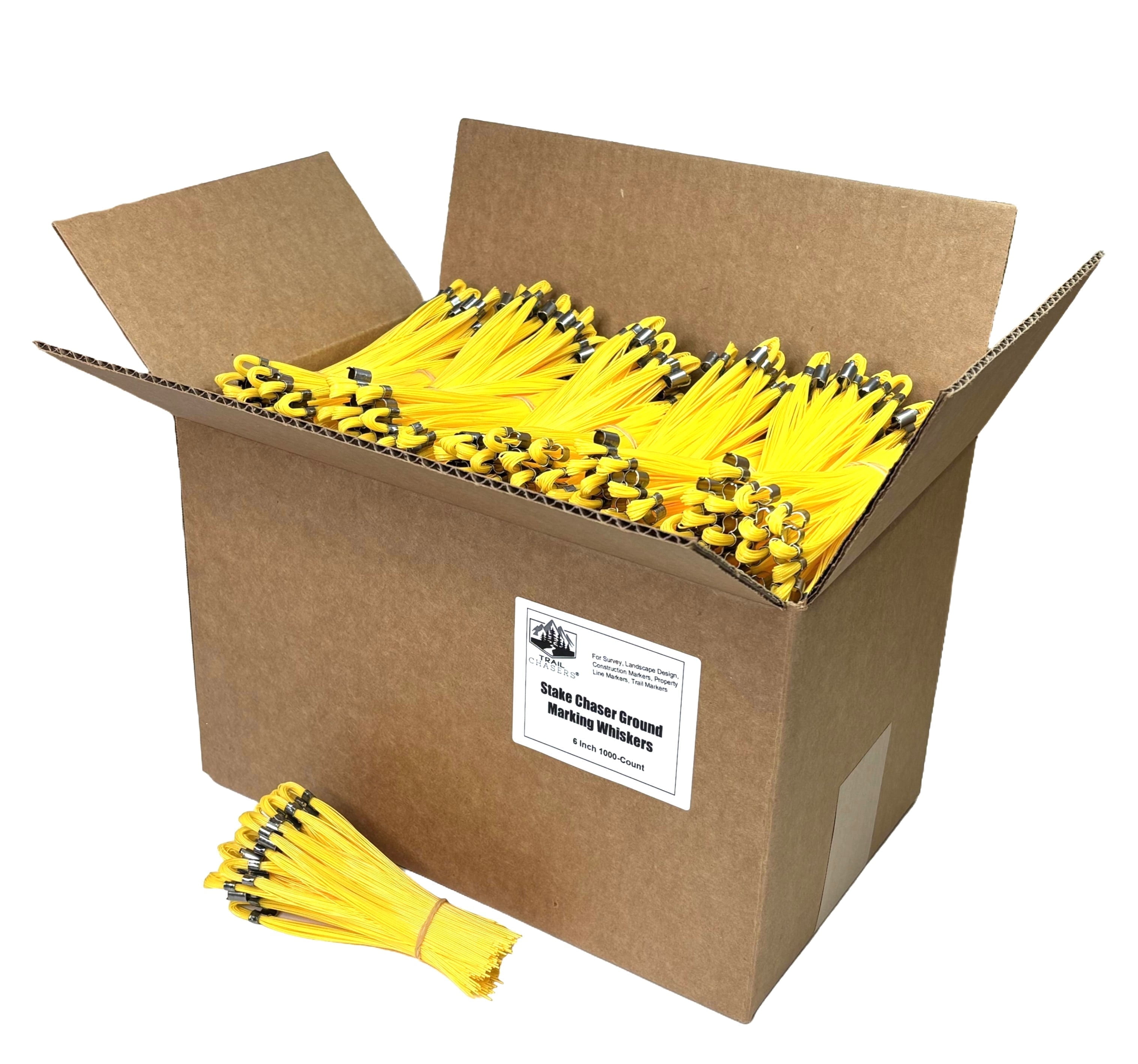 Trail Chasers 6-inch Yellow Landscaping Survey Flags, UV Resistant ...