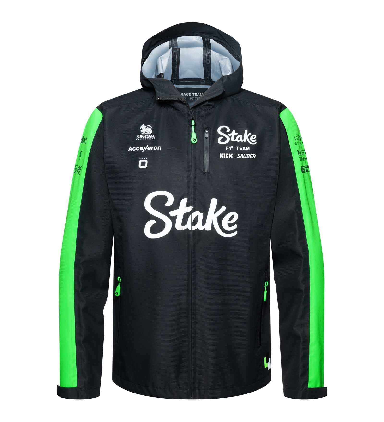 Stake F1 Kick Sauber Men's Team Rain Jacket - Black - Walmart.com