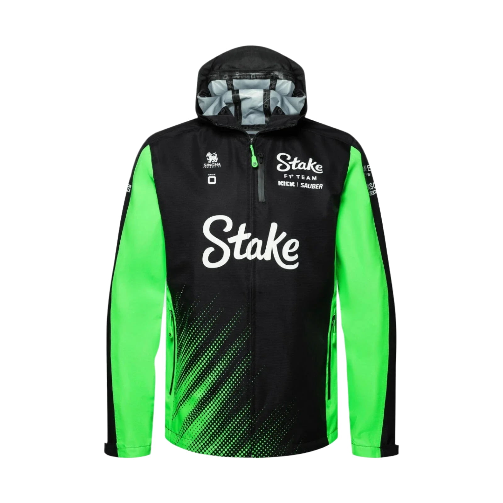 Stake F1 Kick Sauber 2025 Team Rain Jacket - Black - Walmart.com
