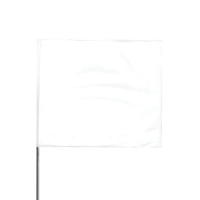 Stake Flags, 2 In X 3 In, 21 In Height, Pvc Film, White | Bundle of 5 ...