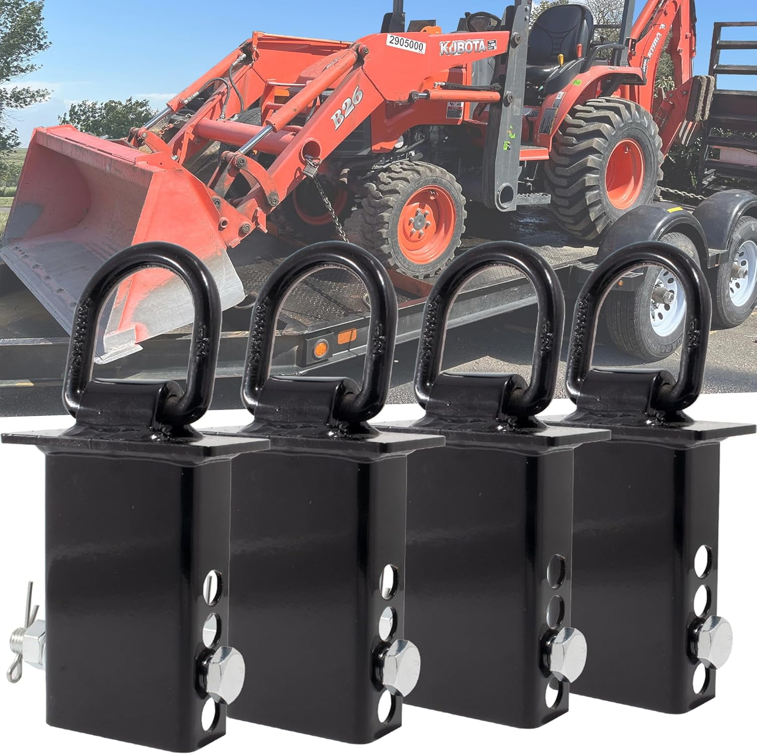 Stake Pocket D Rings 4Pcs 12000lbs Heavy Duty Removable D-Ring Stake ...