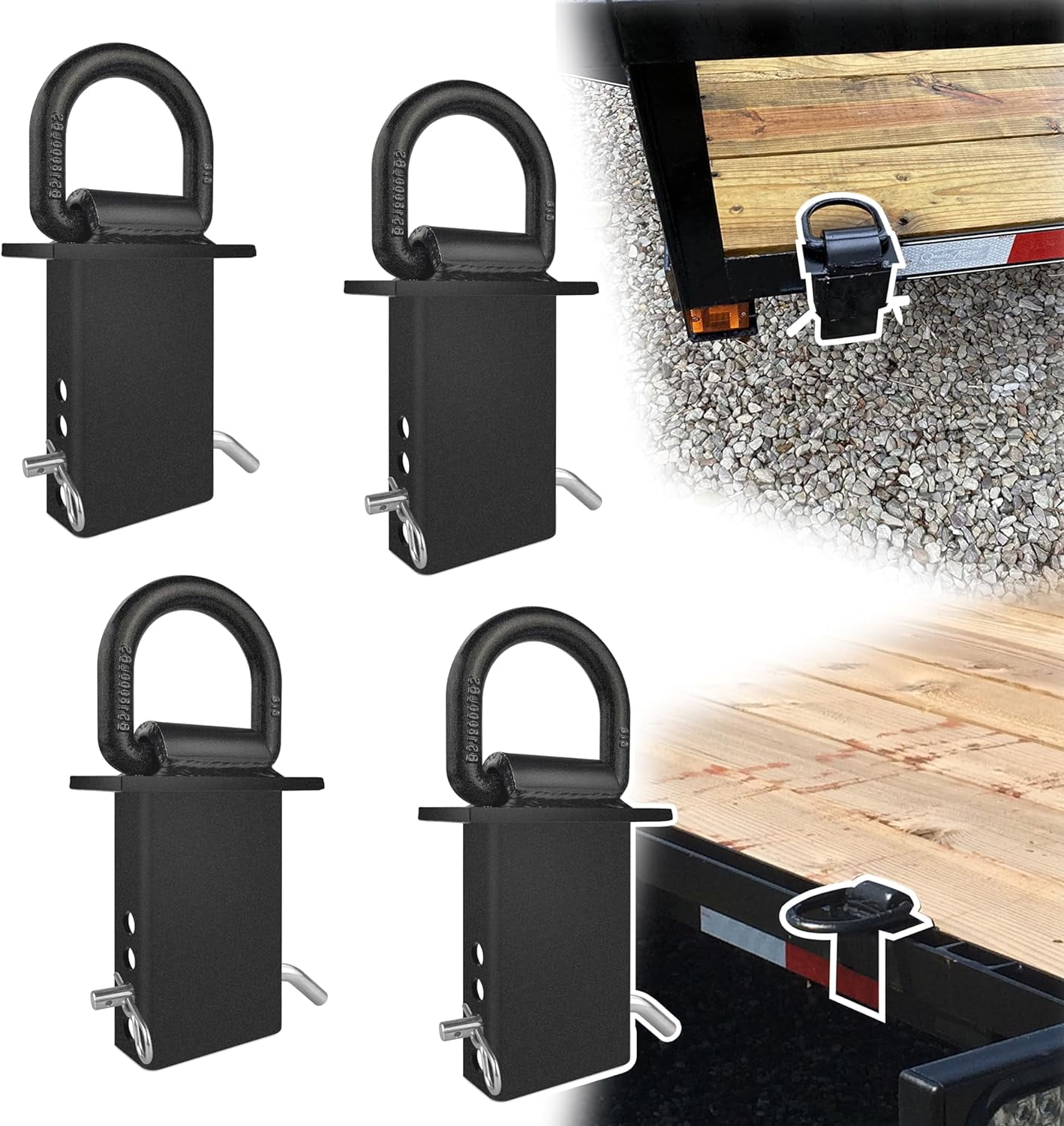 Stake Pocket D Rings 4Pcs 18000lbs Heavy Duty Removable D-Ring Stake ...