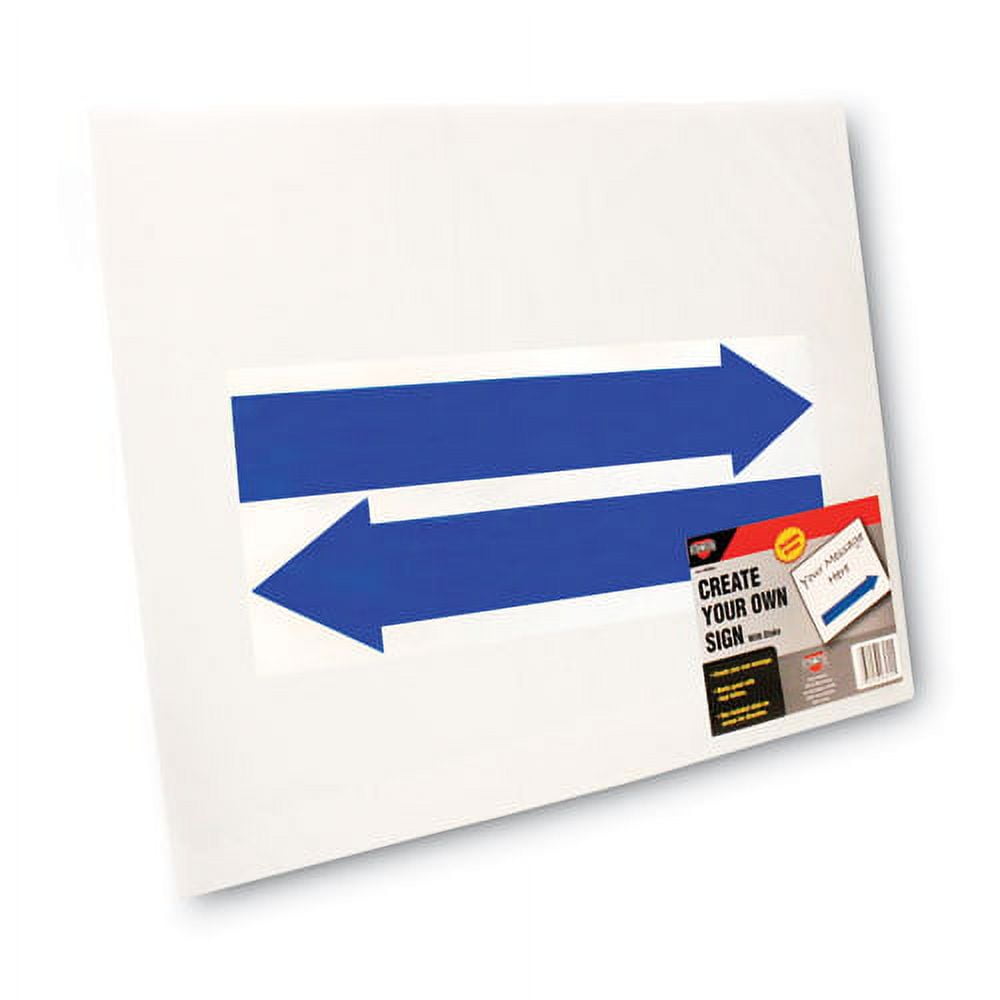 Stake Sign, Blank White, Includes Directional Arrows, 15 x 19 | Bundle ...