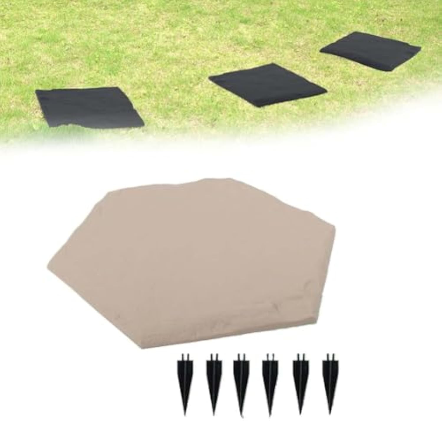 Stake down Stepping Stones Outdoor, Square Durable Stepping Stones into ...