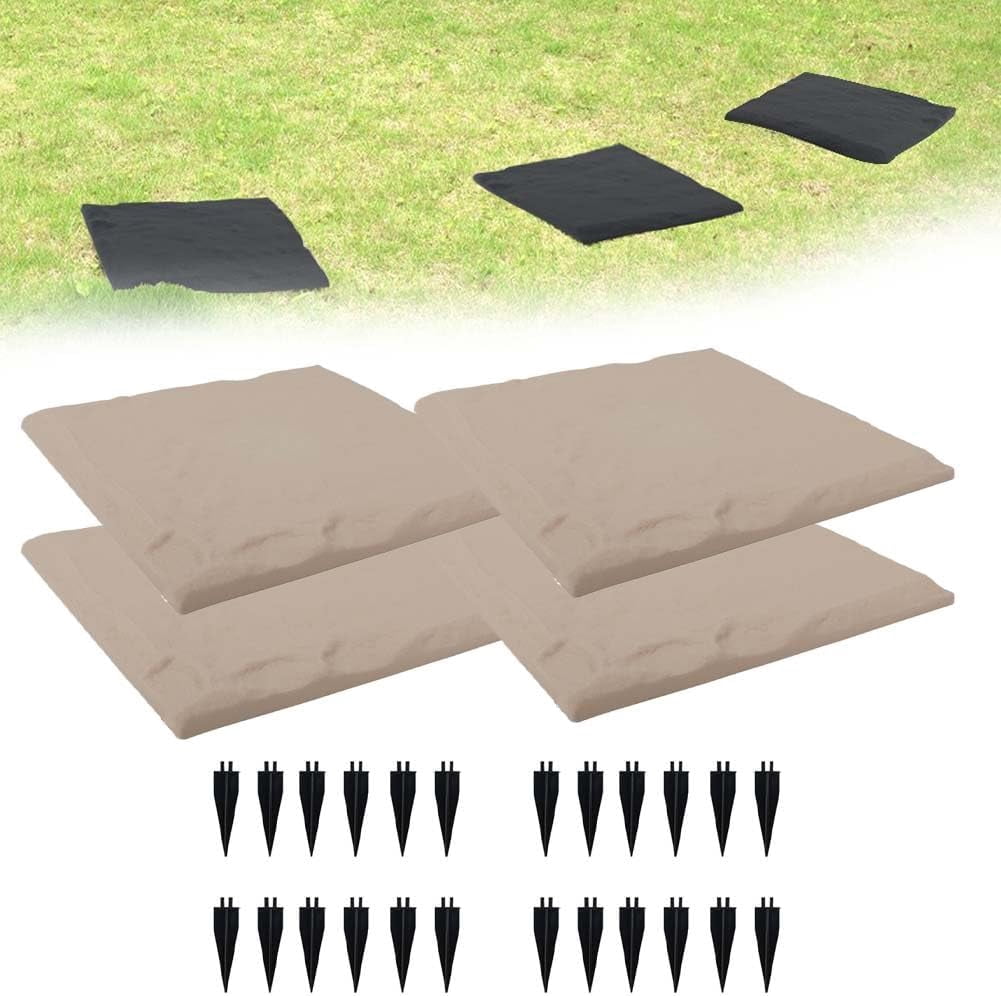 Stake down Stepping Stones Outdoor, Square Durable Stepping Stones into ...