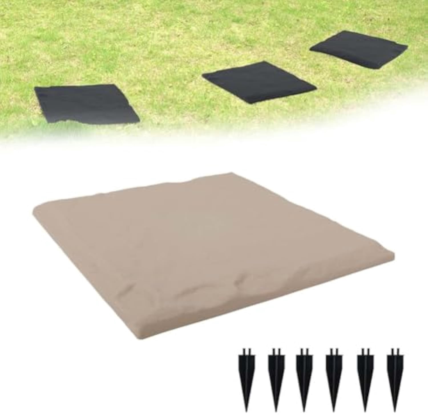 Stake down Stepping Stones Outdoor, Square Durable Stepping Stones into ...