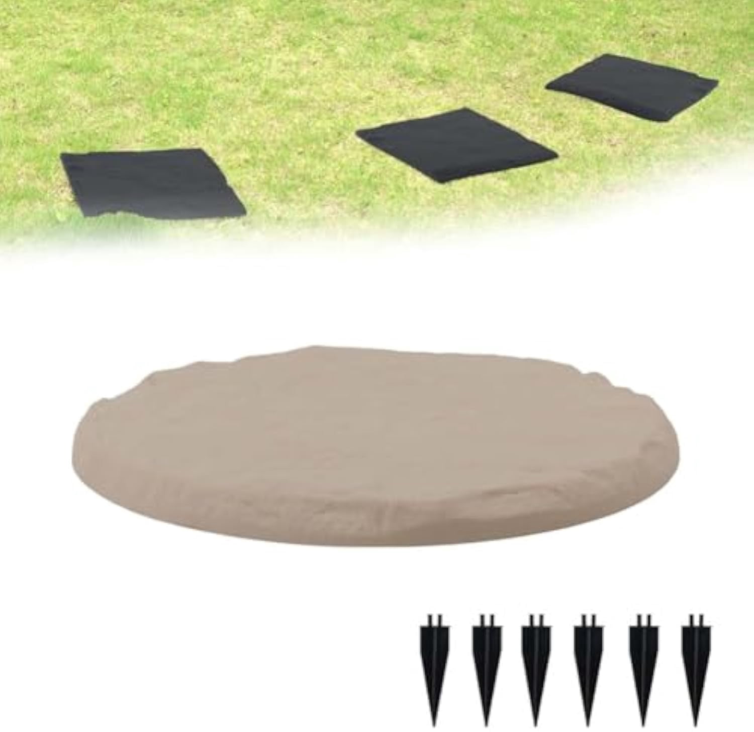 Stake down Stepping Stones Outdoor, Square Durable Stepping Stones into ...