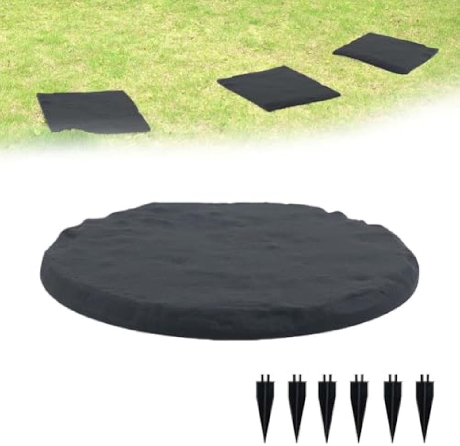 Stake down Stepping Stones Outdoor, Square Durable Stepping Stones into the Ground, Large ...