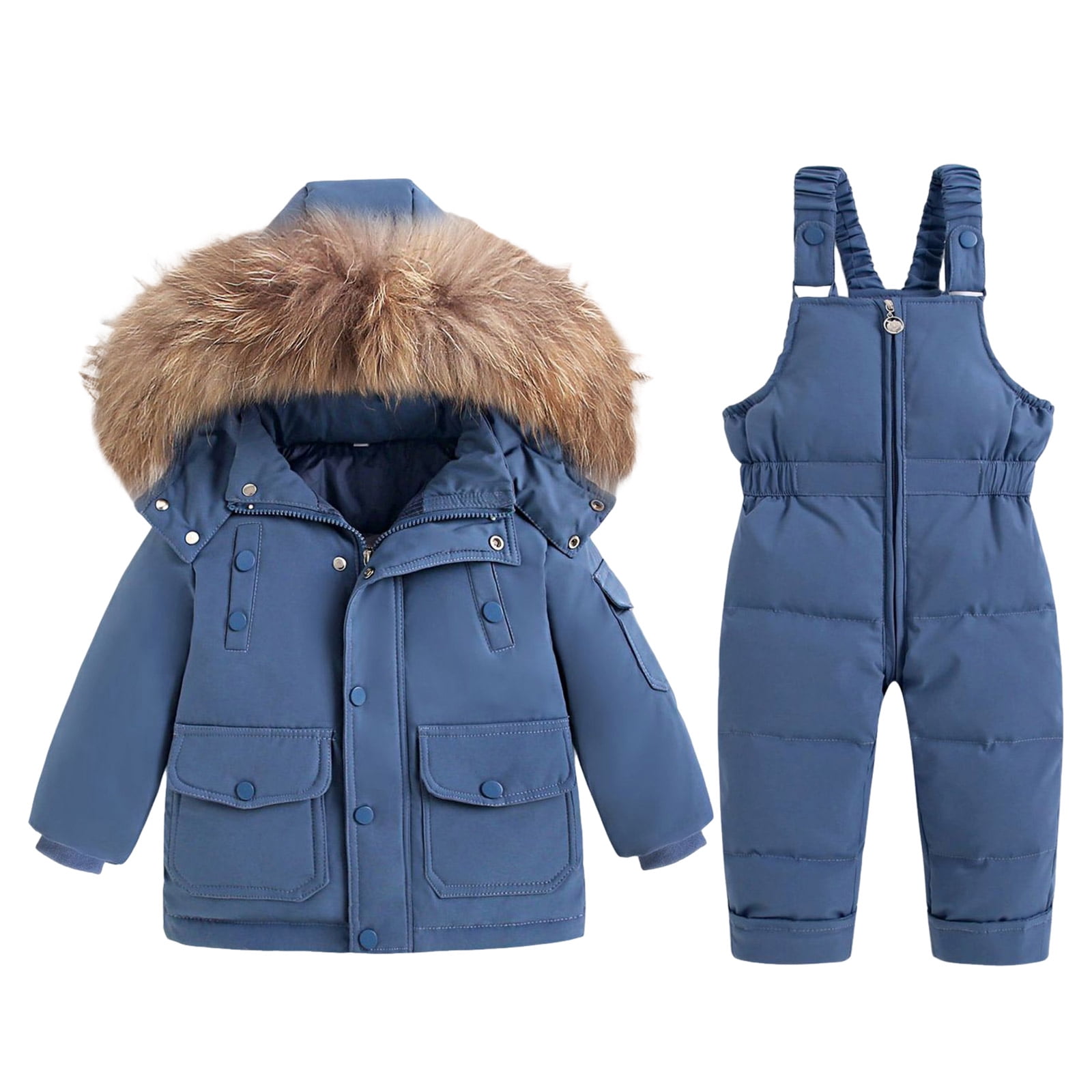 Staki Boys 2 Piece Snow Suits Big Boy's 2-Piece Solid Snow Pants and ...