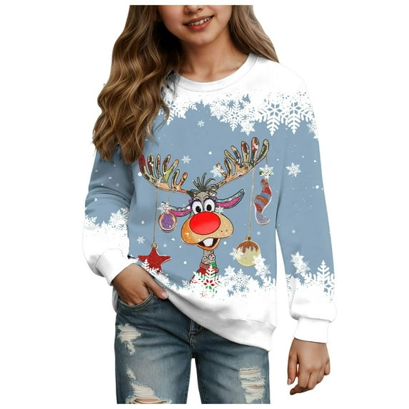 Staki Cute Sweatshirts Christmas Sweatshirt Toddler Baby Girl Patch ...