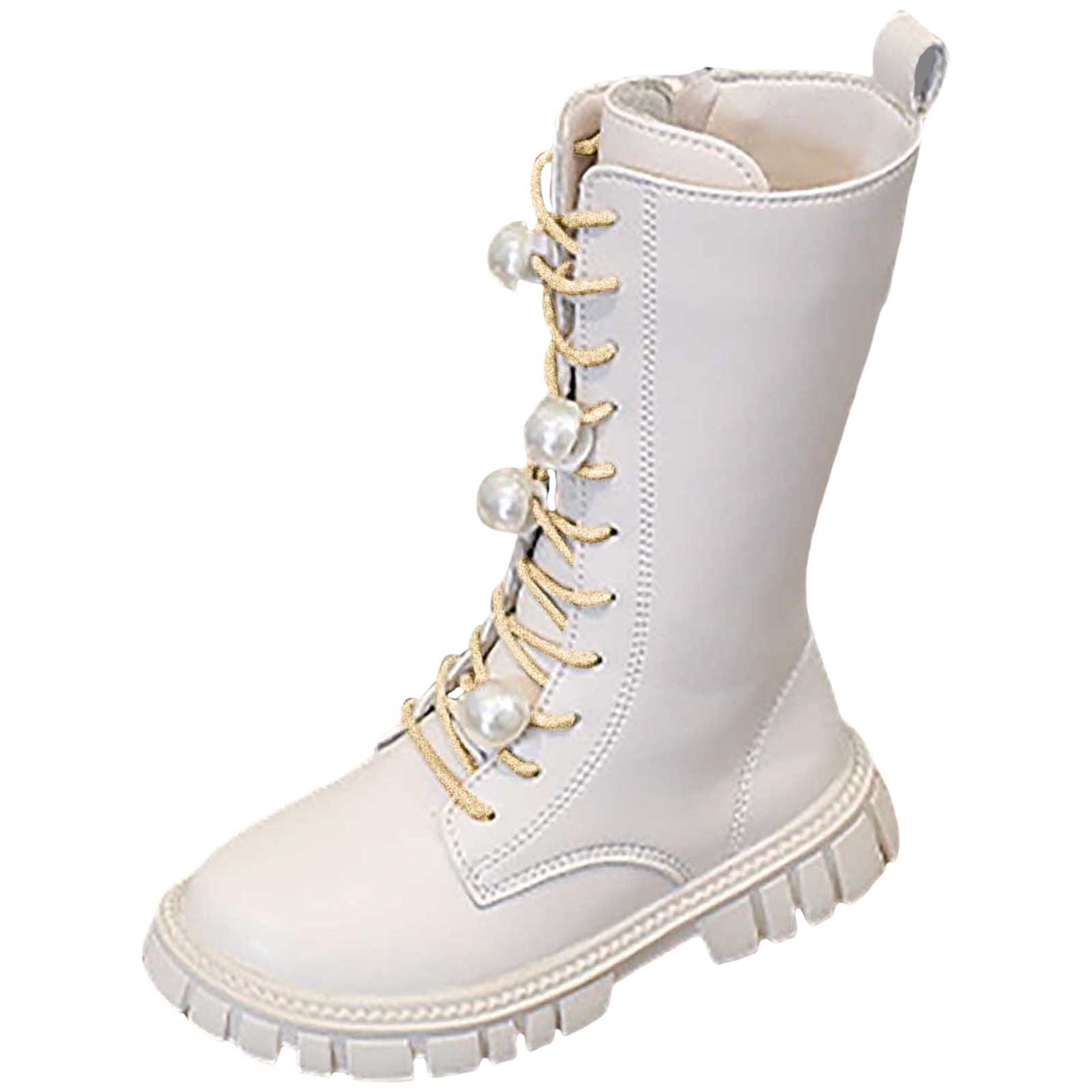 Staki Girls Brown Boots Girls Leather Knee High Boots Fashion Side ...