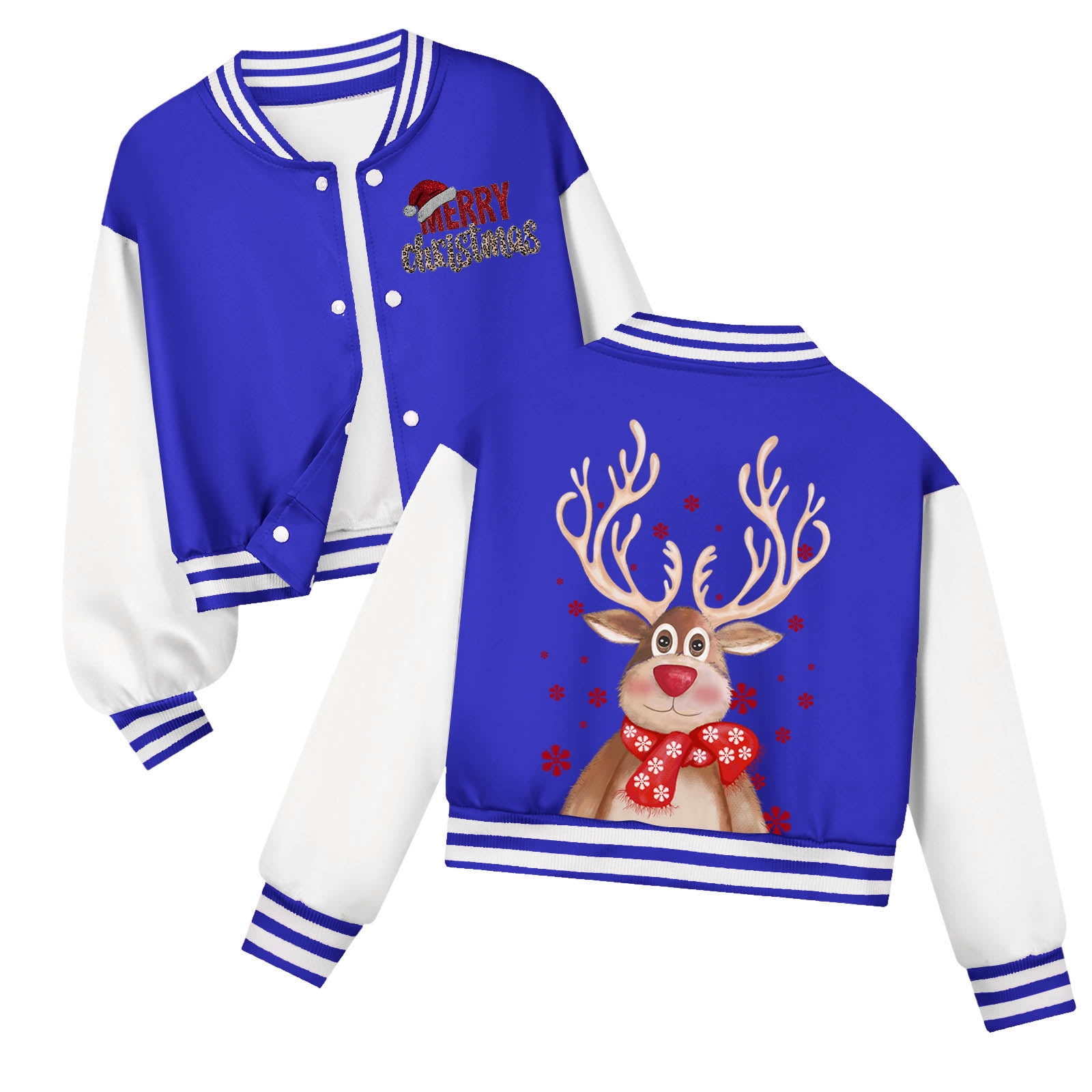 Staki Kids Bomber Jacket Kids Baseball Jackets Casual Jacket Christmas ...