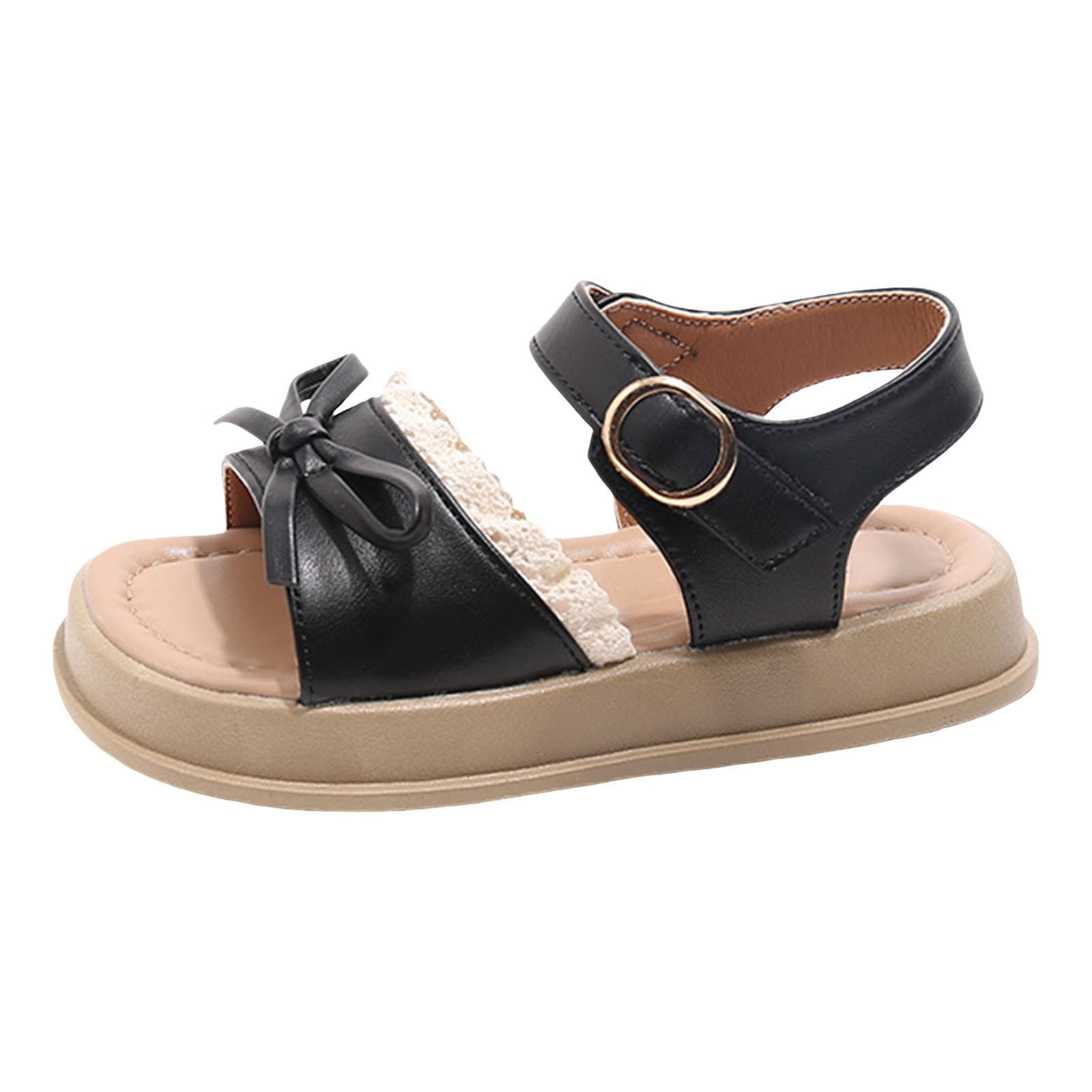 Staki Slides for Kids Girls' Sandals - Open Toe Summer Strappy Flat ...