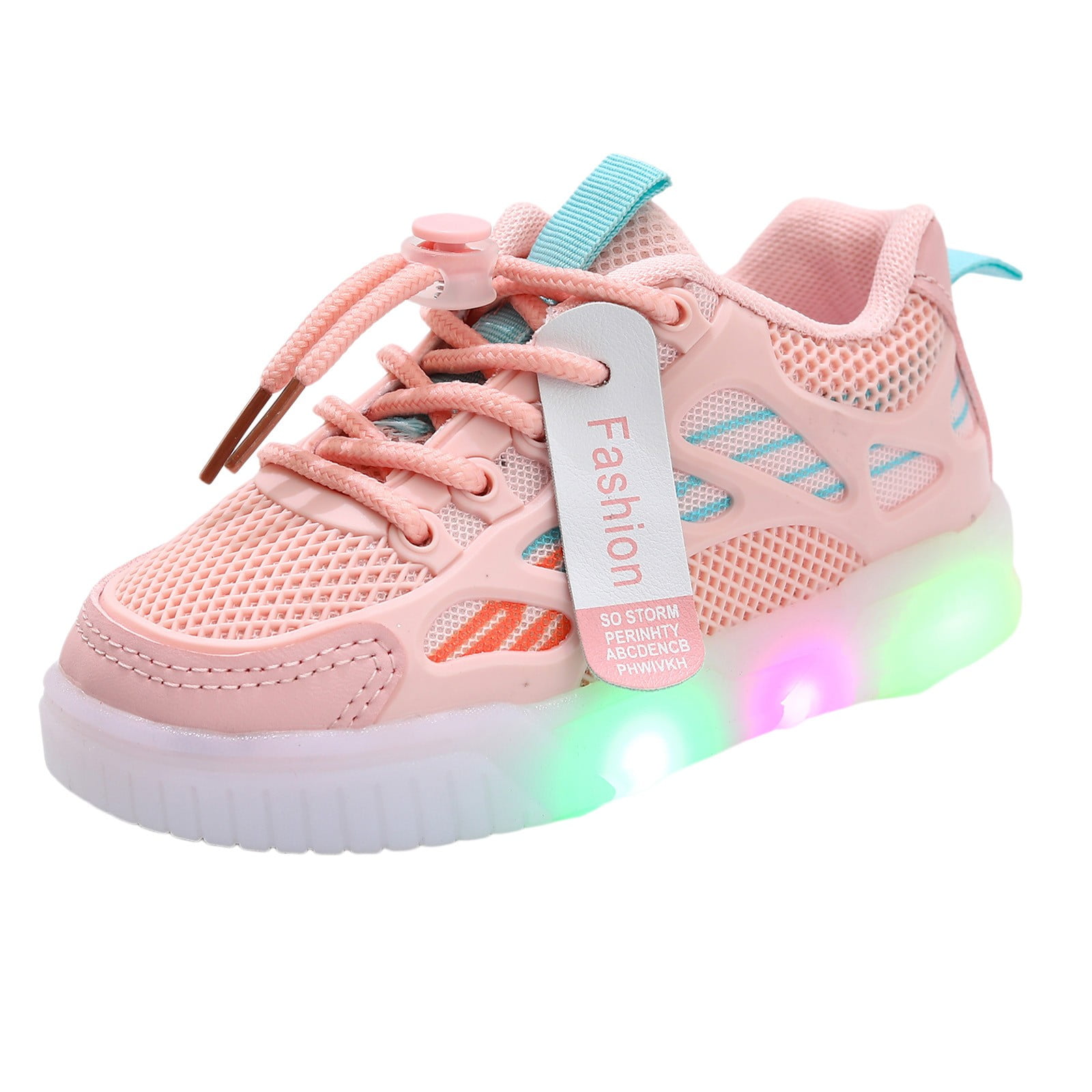 Staki Sneakers for Girls Kids Light Up Sneakers LED Flashing Tennis ...