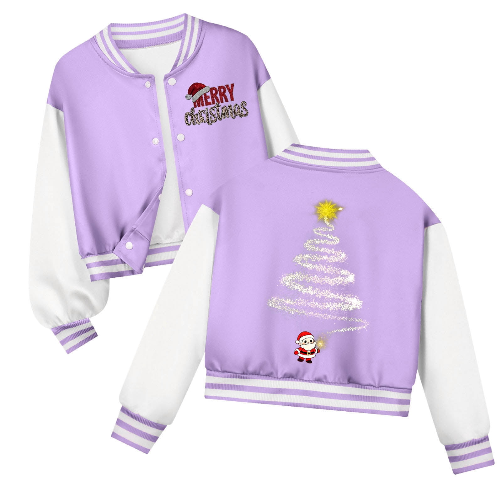 Staki Ugly Christmas Jacket Girls Toddler Girls Fleece Jackets Cotton ...