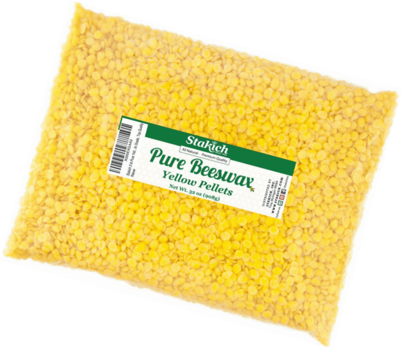 Stakich Pure YELLOW BEESWAX Pellets - 100% Natural, Cosmetic Grade ...