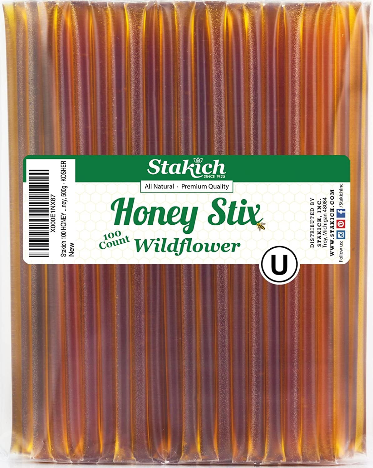 Stakich Wildflower Honey Stix (100 Stix) - Walmart.com