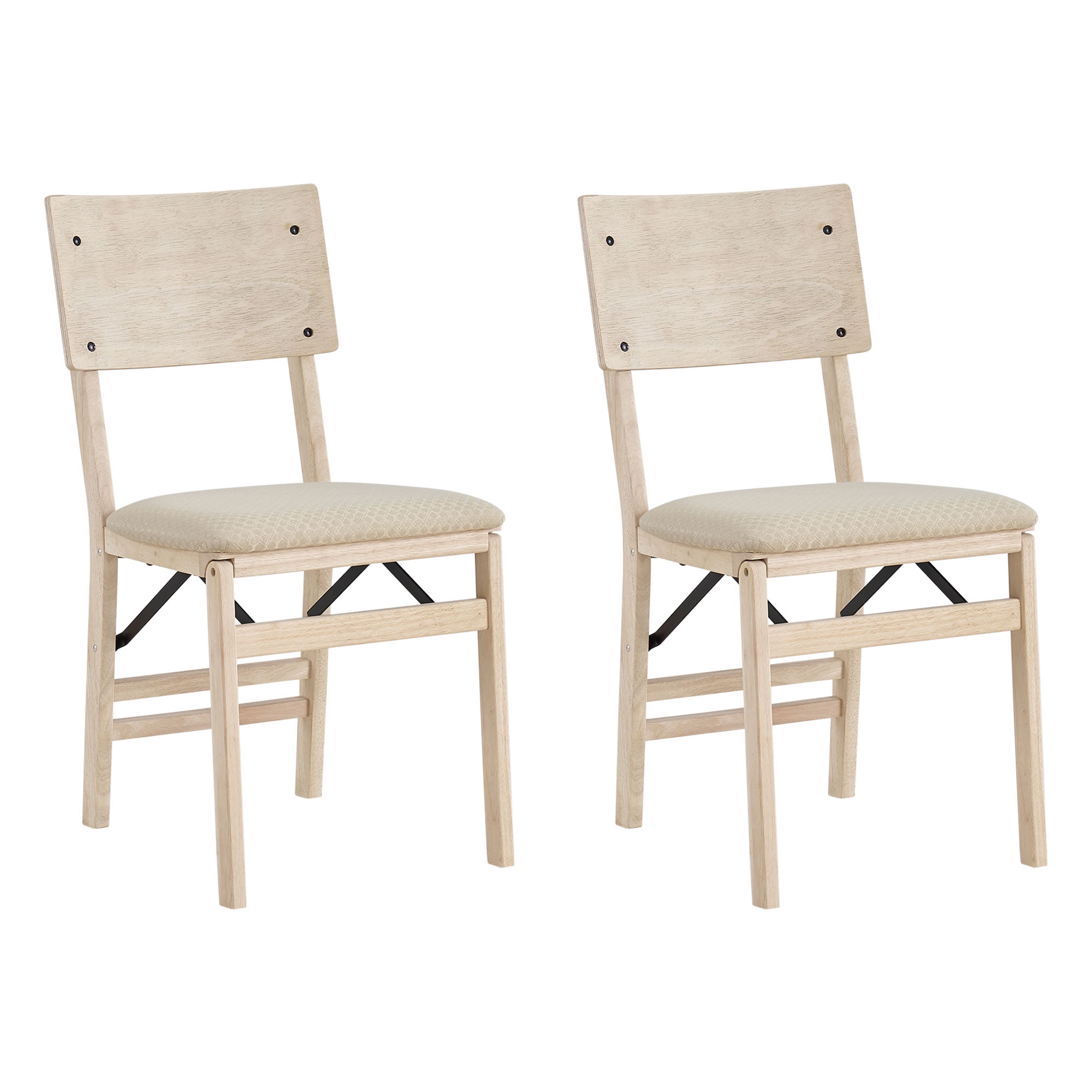 Stakmore Aztec Curved Back Upholstered Folding Chairs, Set of 2 ...