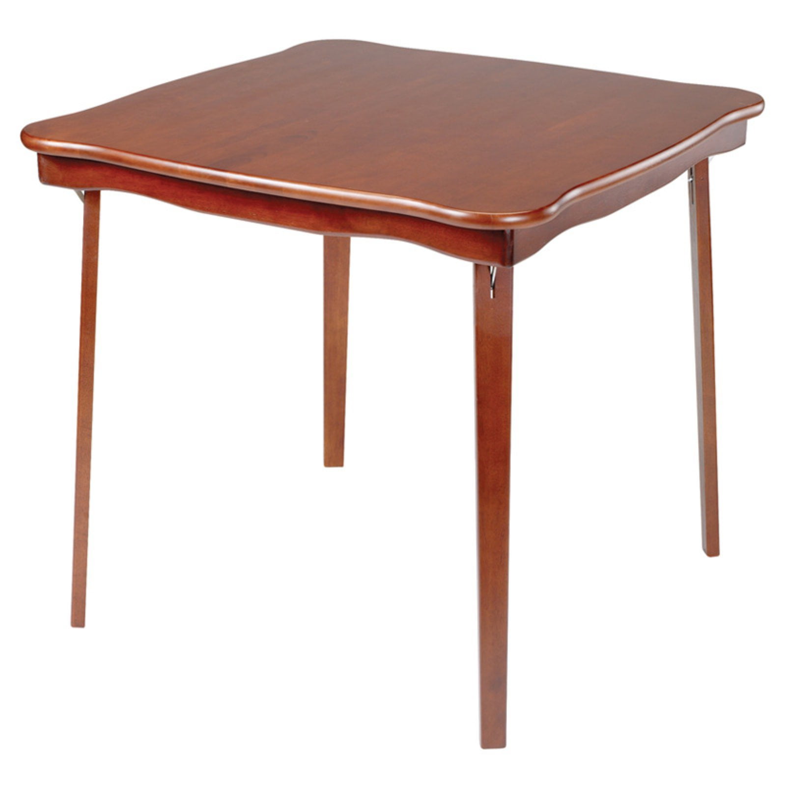 Stakmore Hardwood Classic Scalloped Edge Folding Card Table - Fruitwood ...