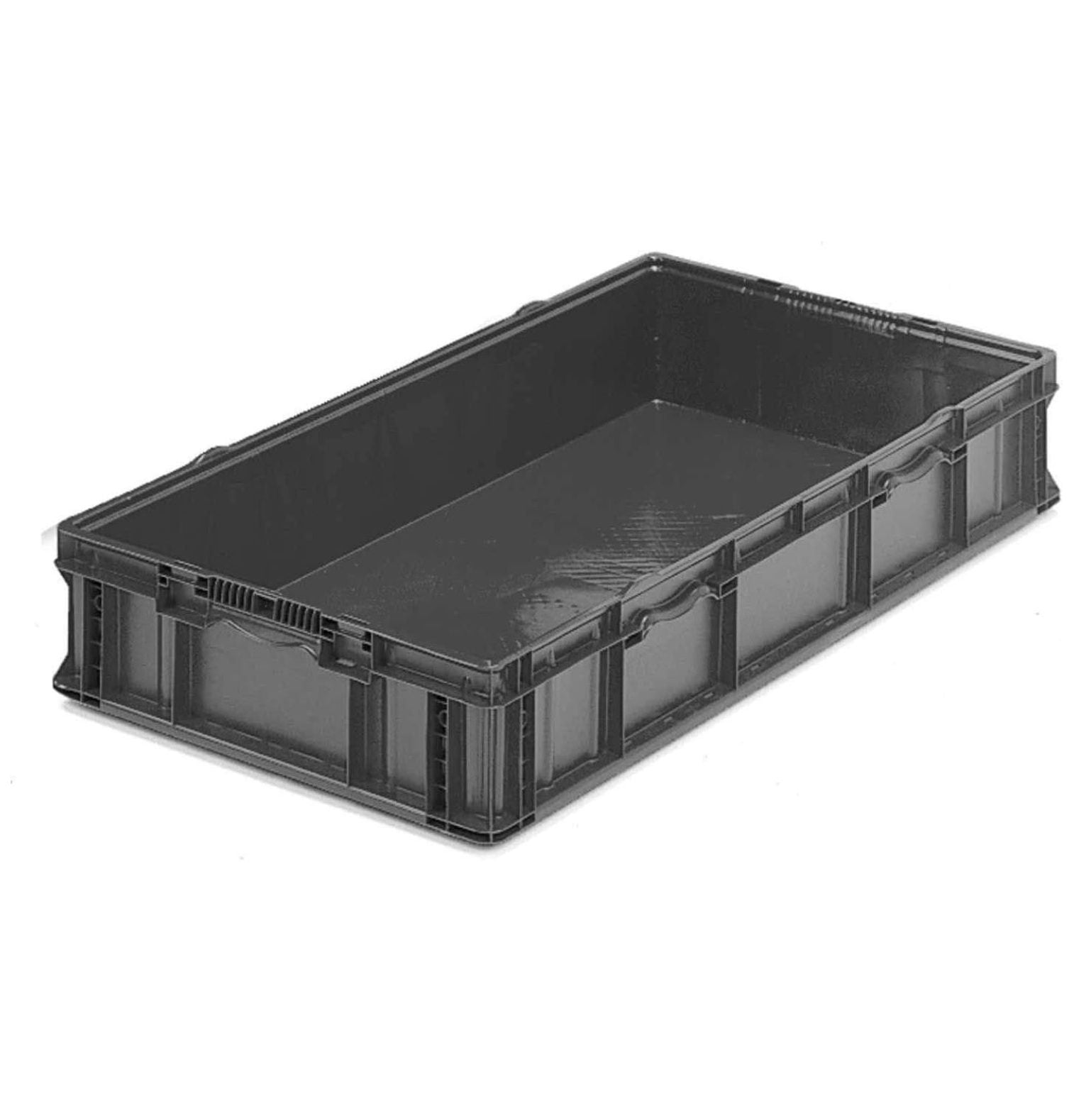 Stakpak Plastic Long Stacking Container, x 22-1/2 x 7-1/4, Gray ...