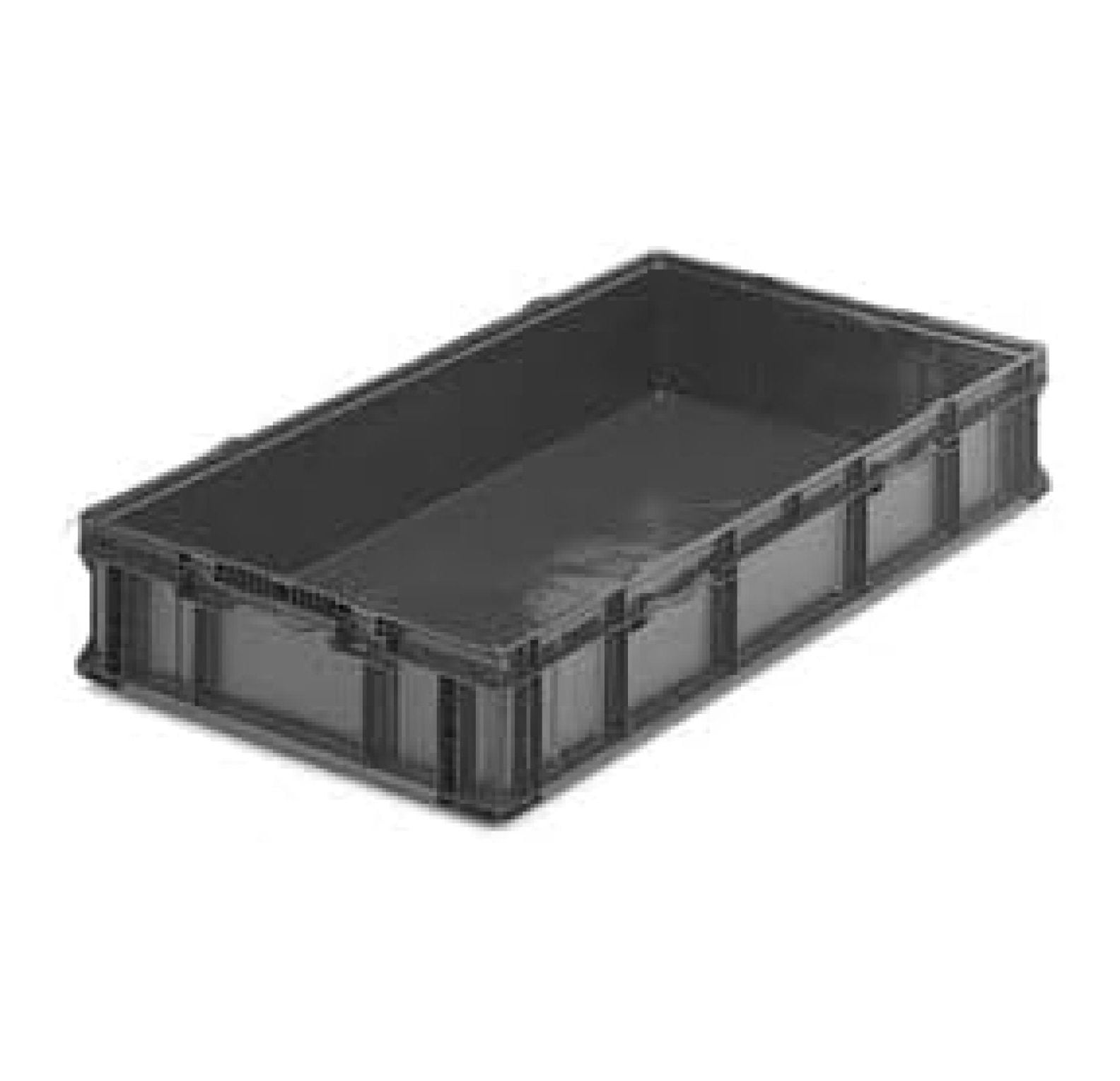 Stakpak Plastic Long Stacking Container, x 22-1/2 x 7-1/4, Gray ...